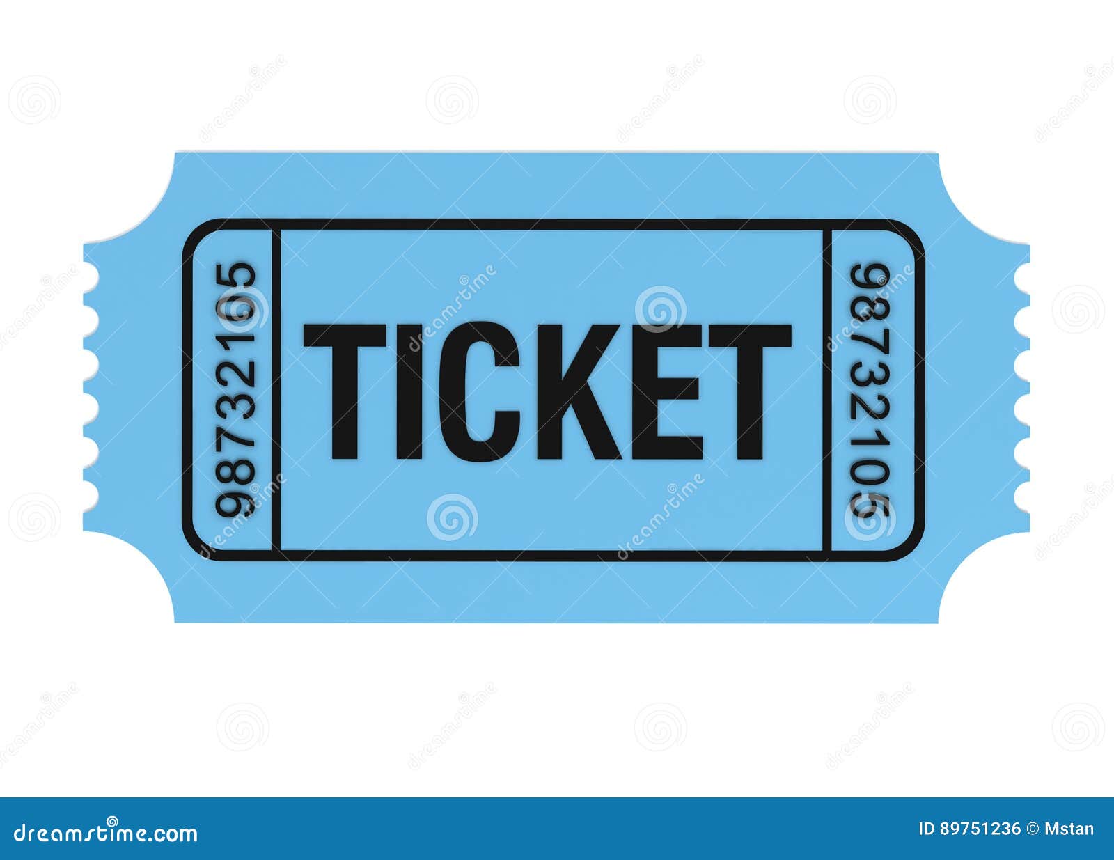 Ticket Concept 3d Illustration Stock Illustration - Illustration of ...