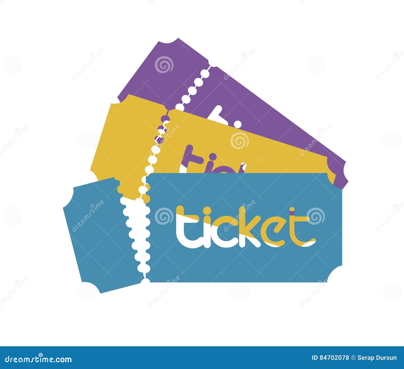 Ticket Design Concept stock vector. Illustration of movie - 84702078