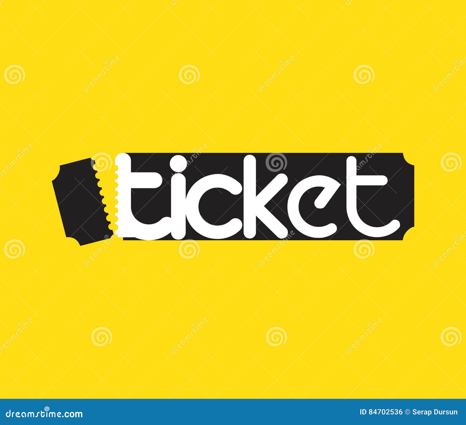 Ticket Design Concept stock vector. Illustration of admission - 84702536