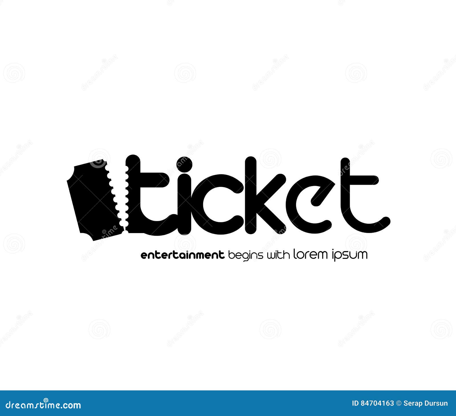 Ticket Design Concept stock vector. Illustration of logo - 84704163