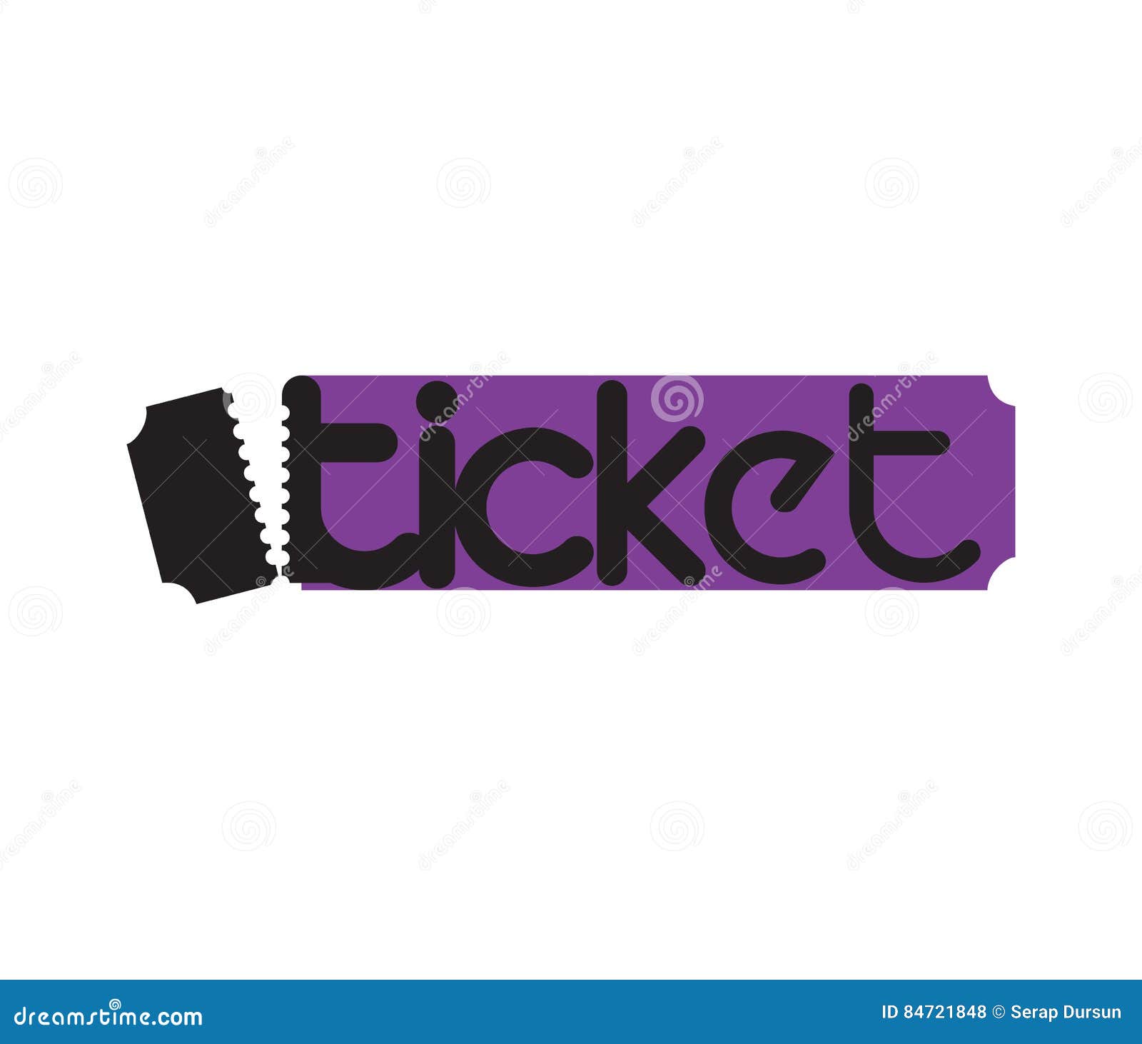 Ticket Design Concept stock vector. Illustration of logotype - 84721848