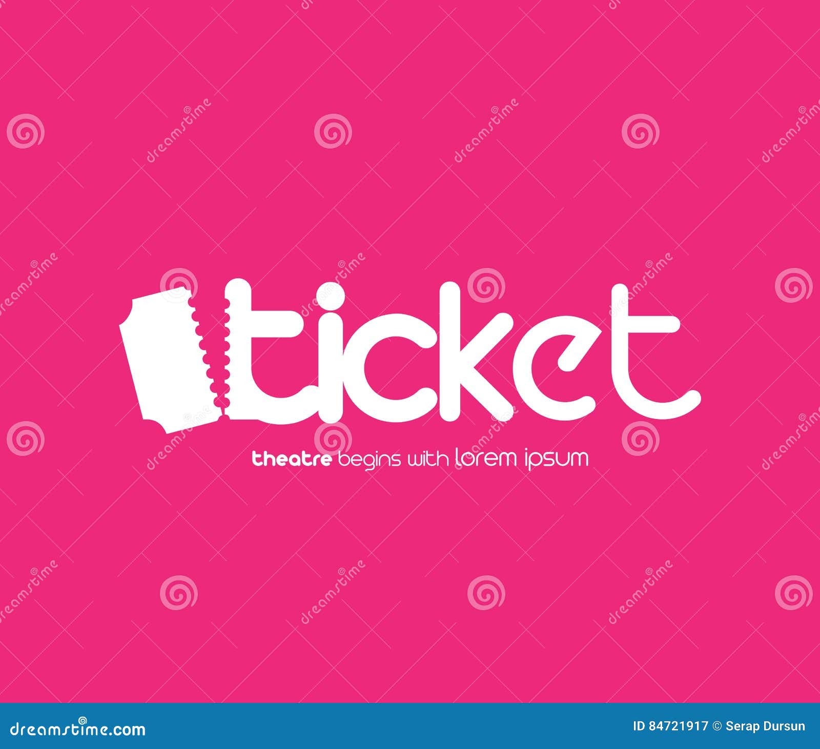 Ticket Design Concept stock illustration. Illustration of logotype ...