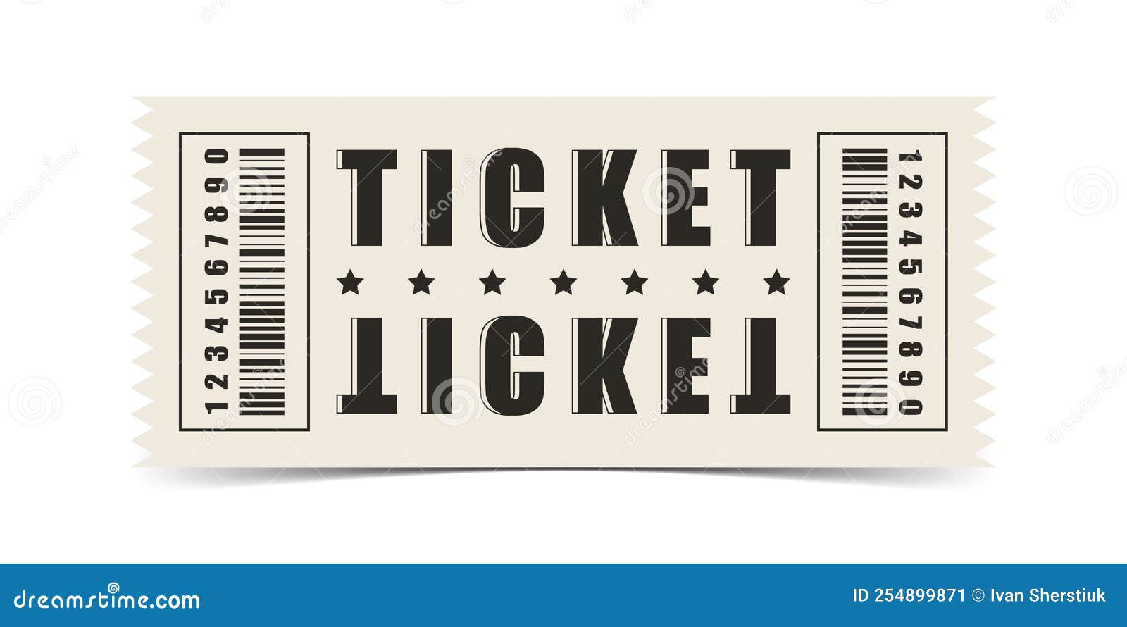 Ticket Design. Modern Ticket Card Illustration Template. Vector ...
