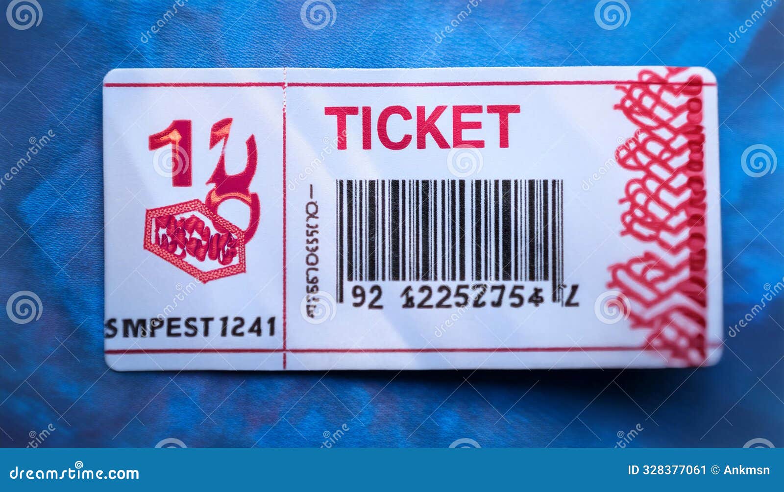 Access Or Admission Ticket Or Sale Coupon With Dotted Line. Isolated On ...