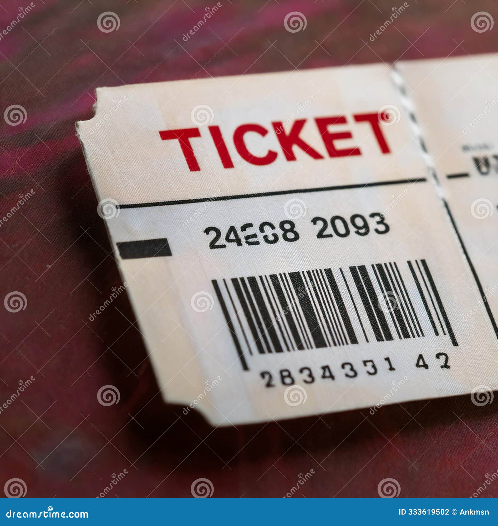 Ticket With Details Like An Event Name, Date, And Barcode Symbolizing ...