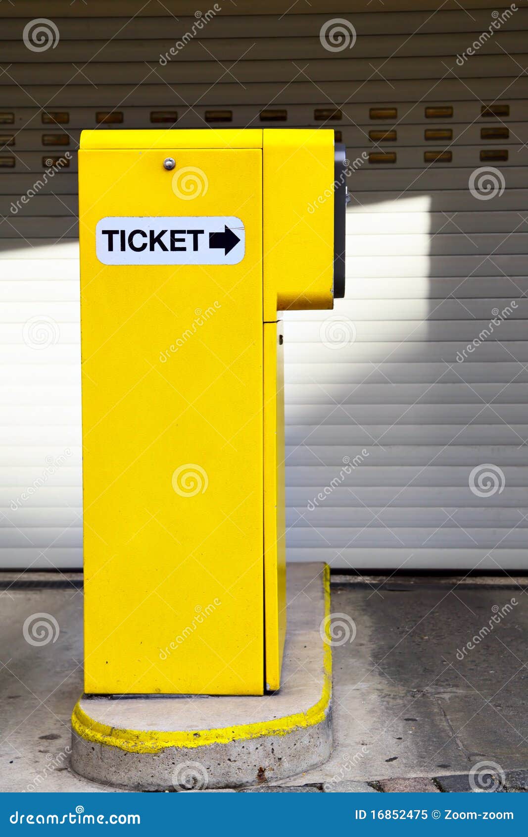 Ticket dispenser stock image. Image of outdoors, garage - 16852475