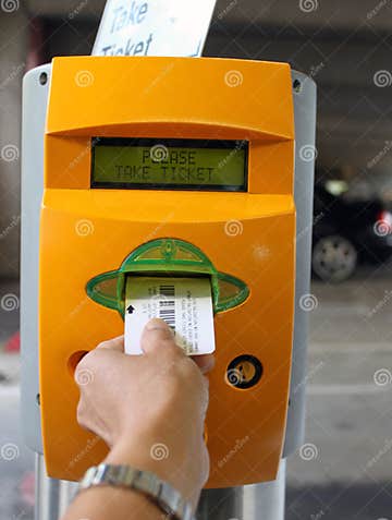 Ticket Dispenser Parking Structure Stock Photo - Image of airport ...