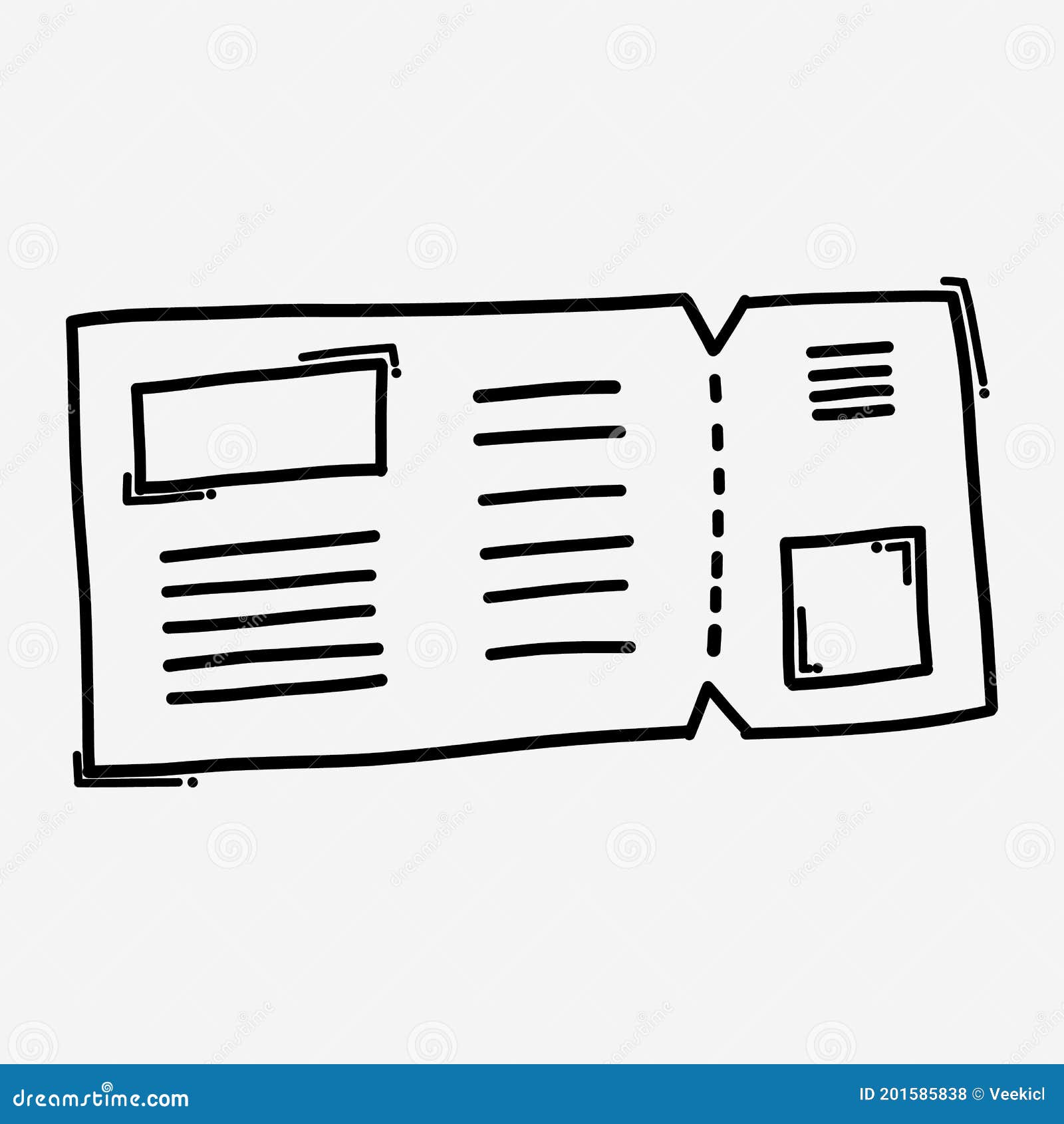 Ticket Doodle Vector Icon. Drawing Sketch Illustration Hand Drawn Line ...