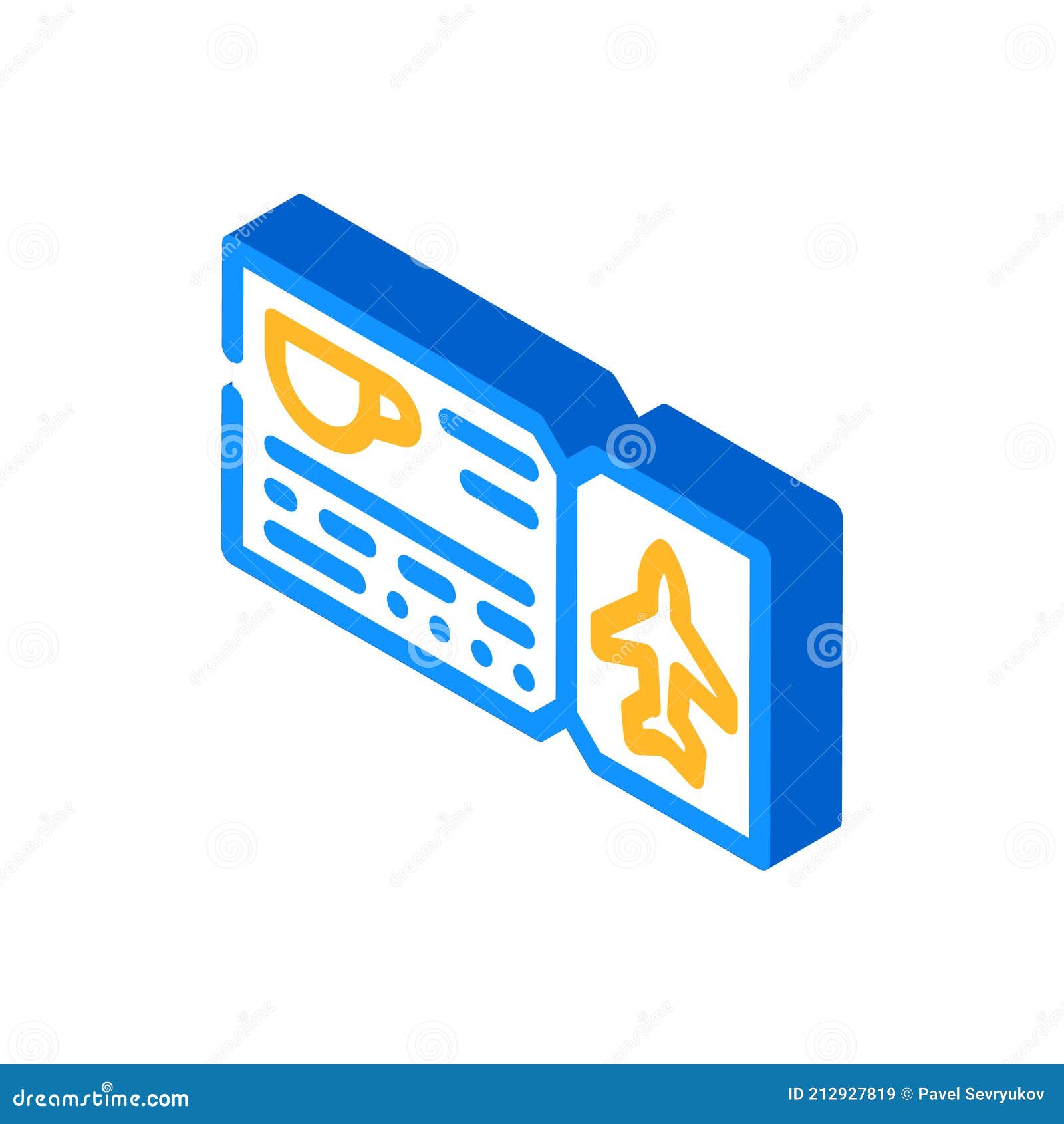 Ticket with Drinks Isometric Icon Vector Illustration Stock Vector ...