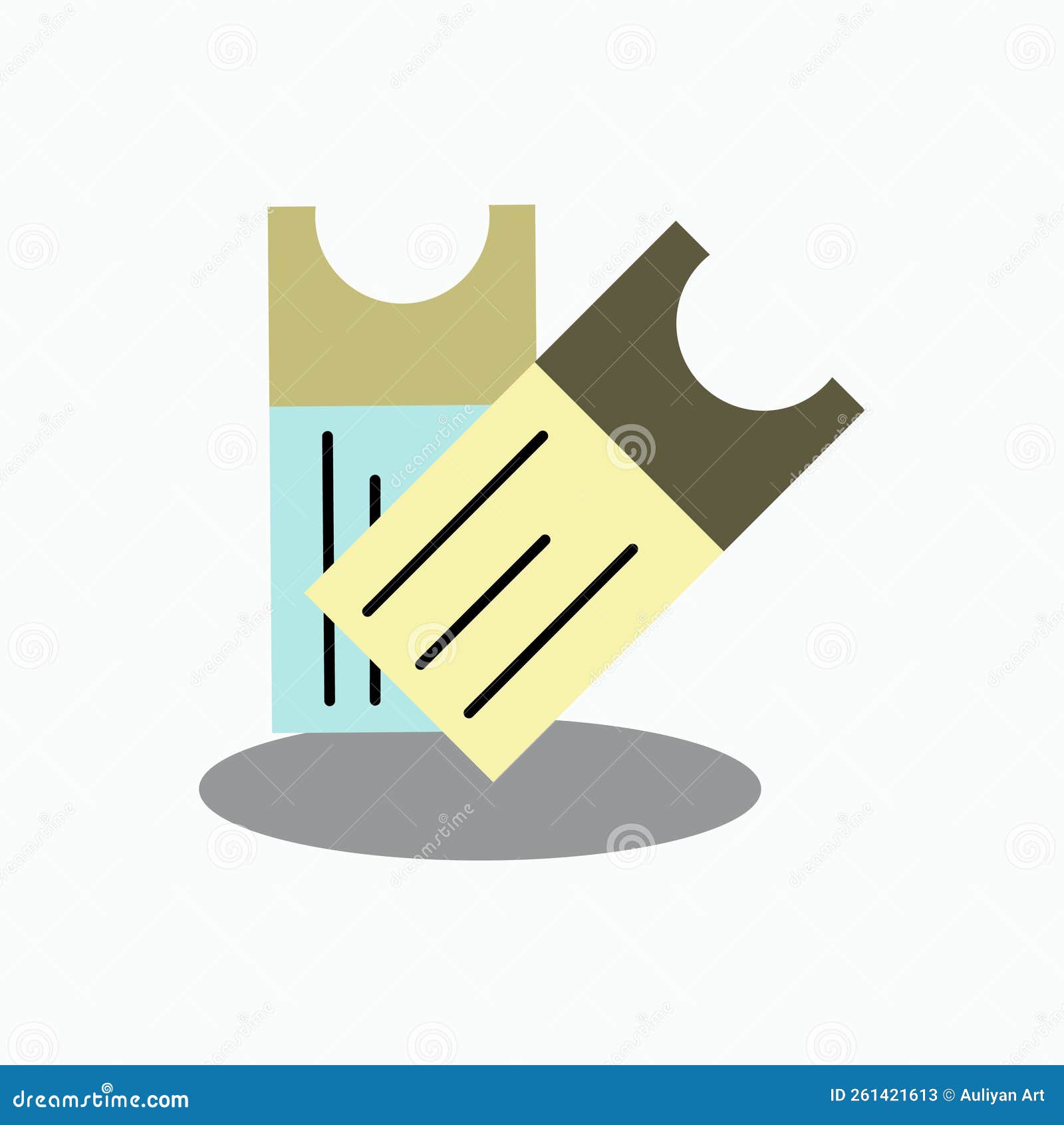 Ticket Flat Design Style, Vector Illustration Ticket, Ticket Icon ...
