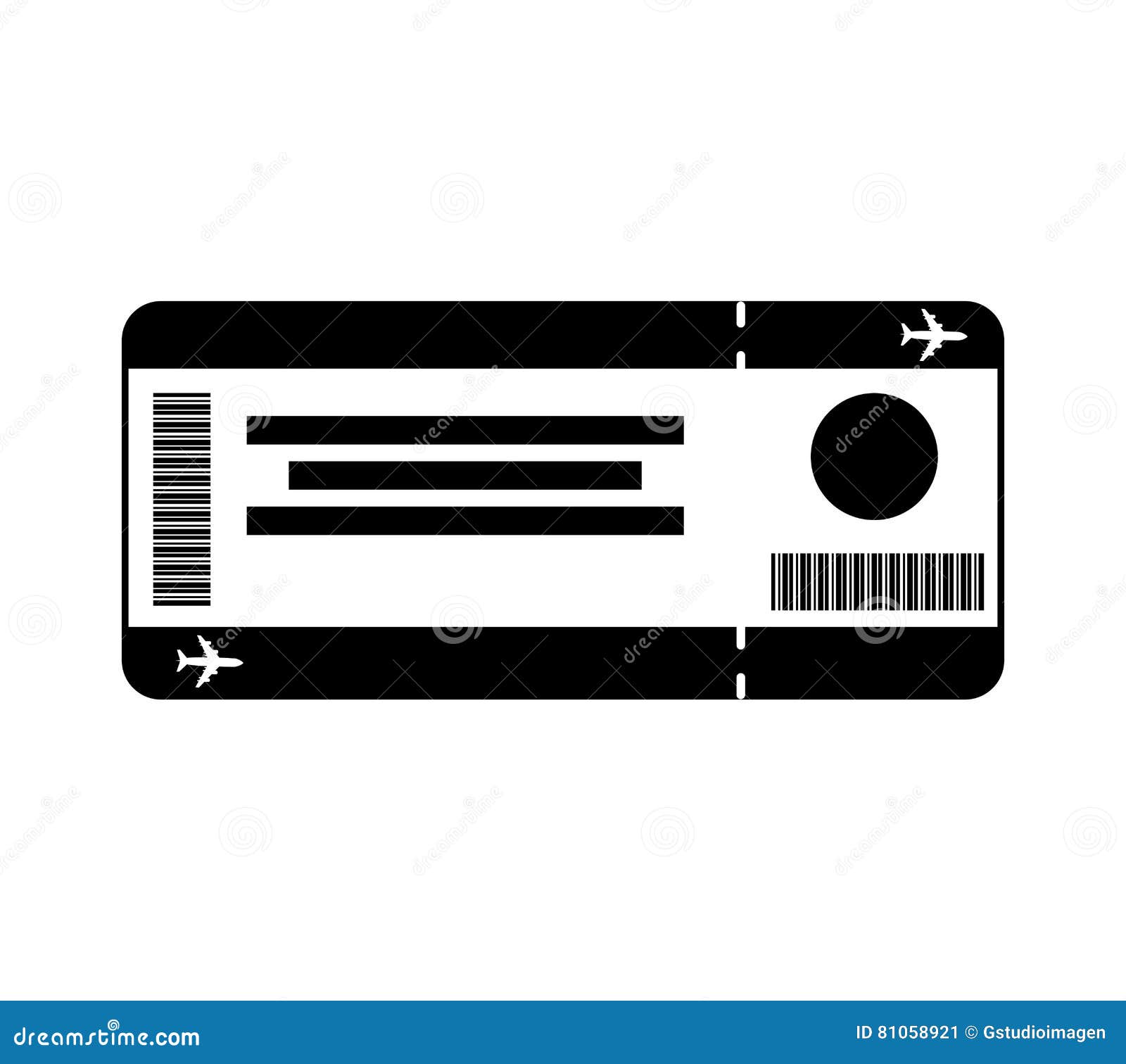 Ticket fly isolated icon stock vector. Illustration of trip - 81058921