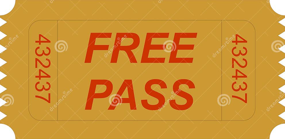 Ticket free pass stock vector. Illustration of fair, event - 3827286