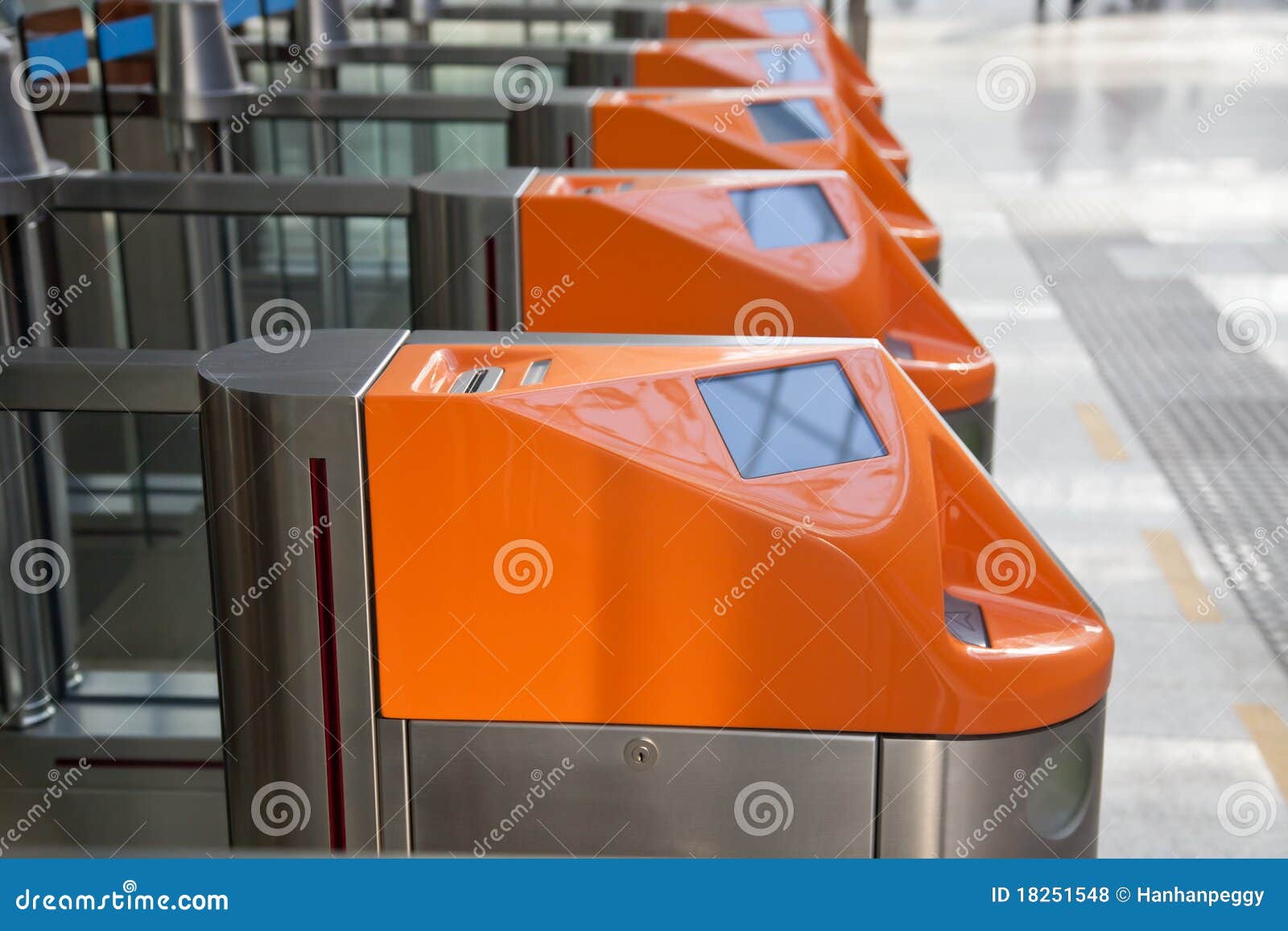 Ticket Gate in Railway Station Stock Photo - Image of equipment, admit ...