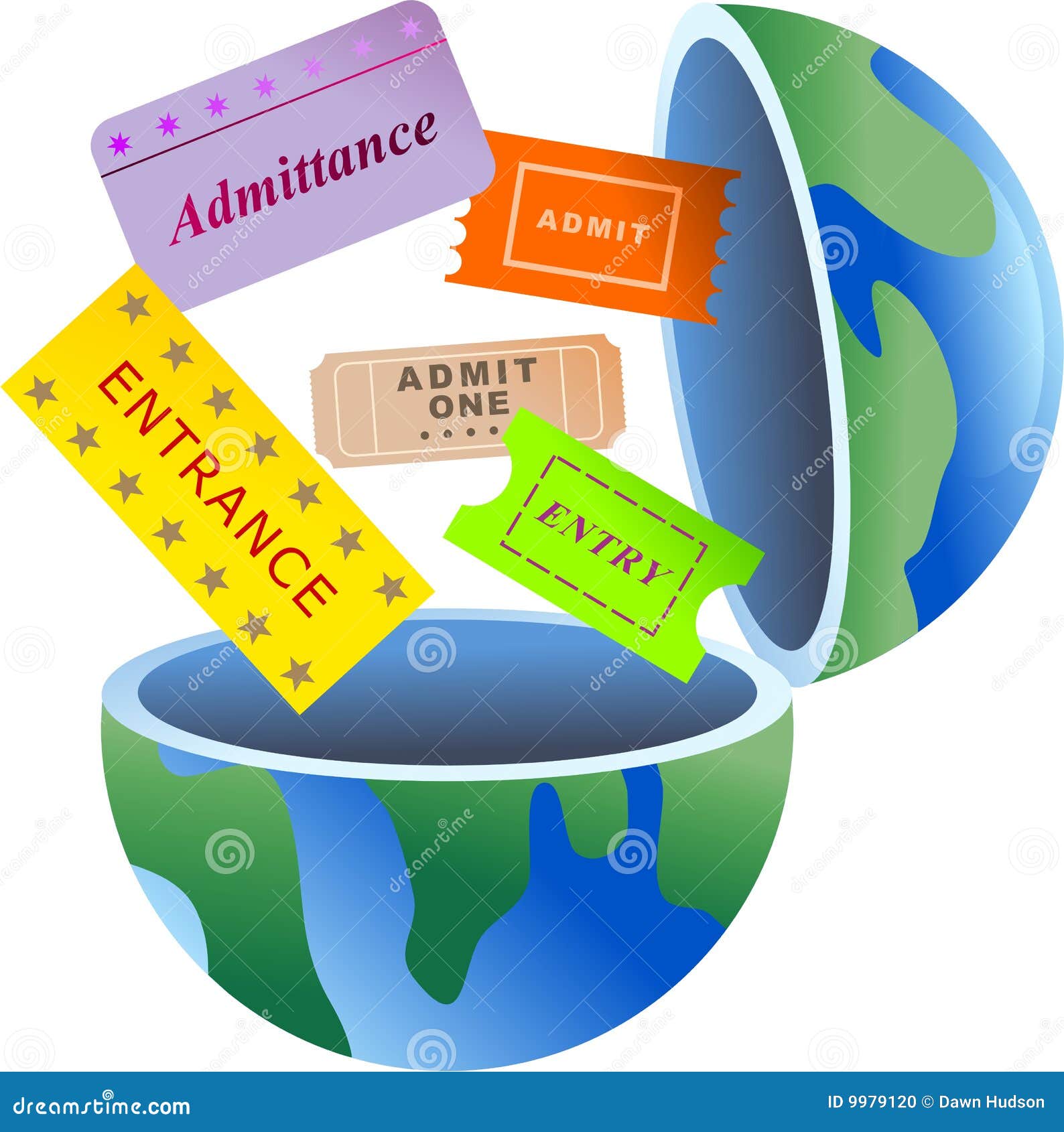Ticket globe stock illustration. Illustration of tickets - 9979120