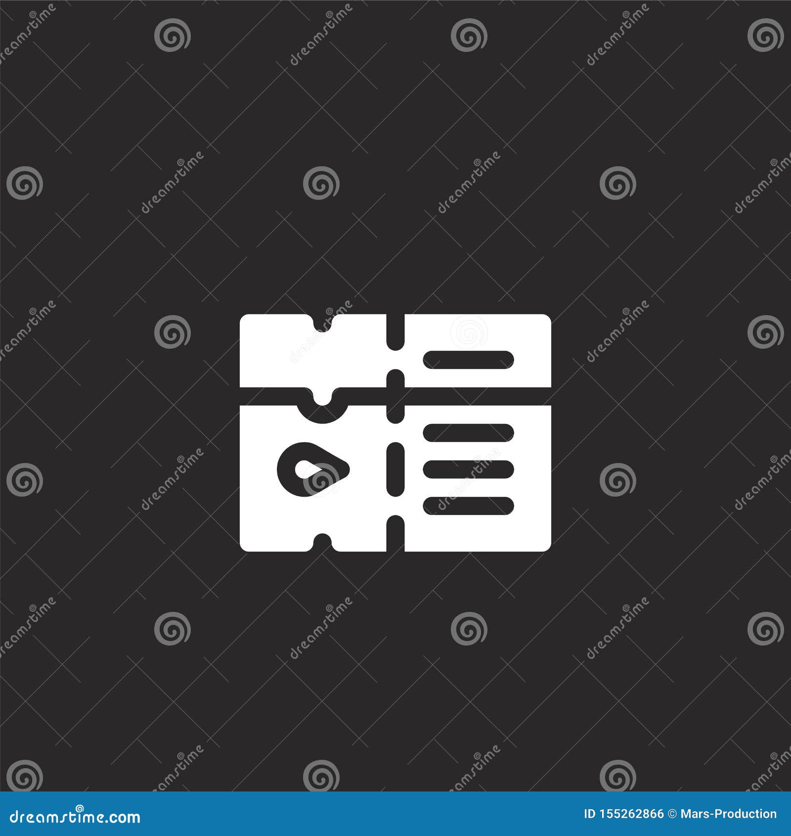 Ticket Icon. Filled Ticket Icon for Website Design and Mobile, App ...