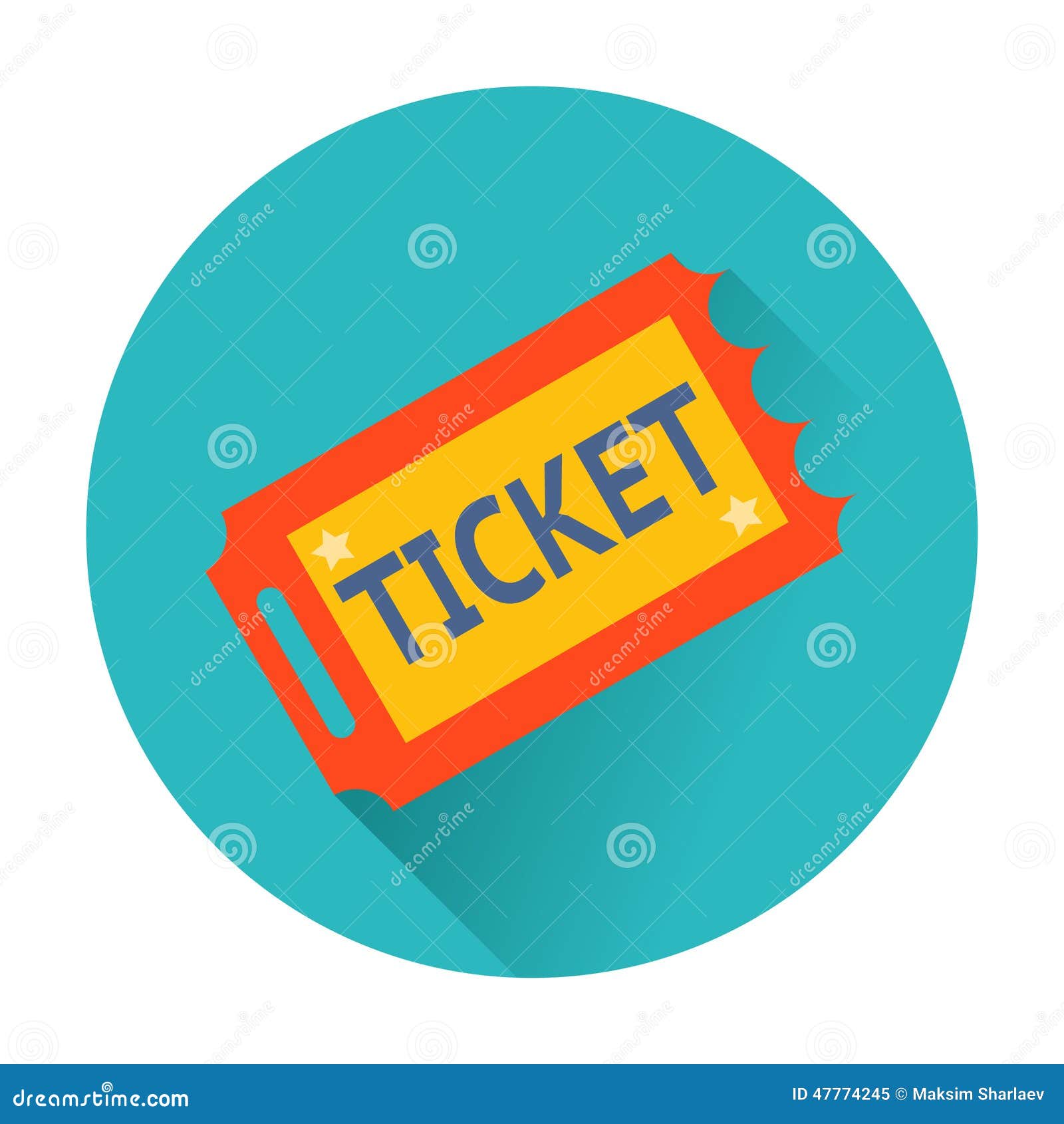 Ticket icon stock vector. Illustration of graphic, cinema - 47774245