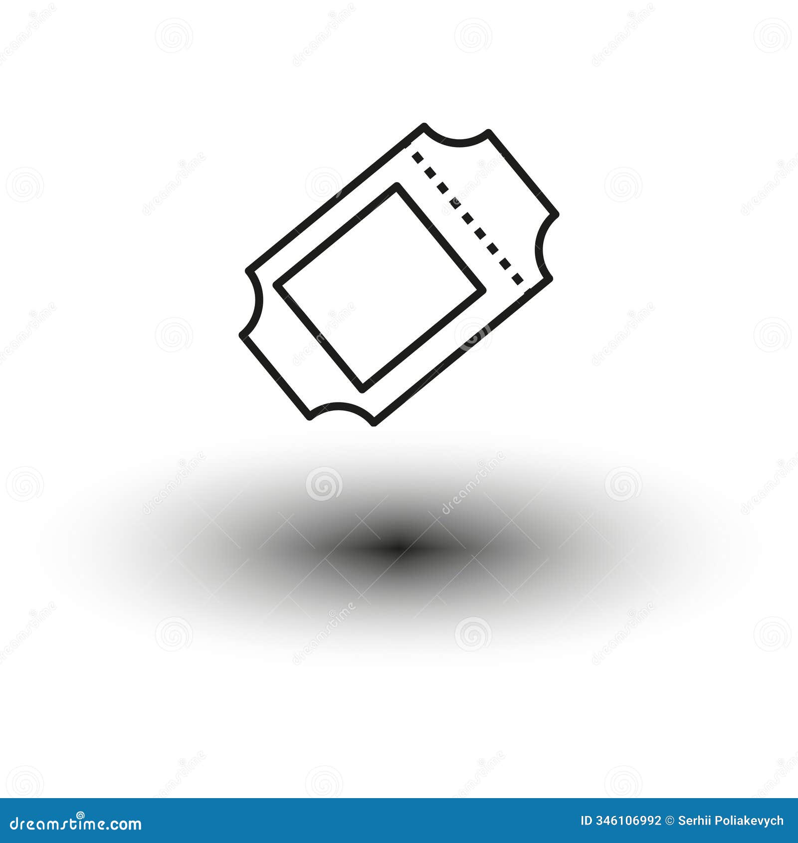 Ticket Icon. Simple Admission Symbol. Minimalist Pass Design. Vector ...