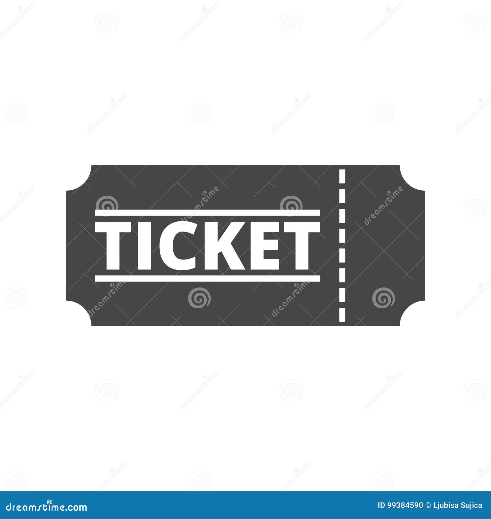 The Ticket Icon, Ticket Symbol Stock Vector - Illustration of event ...