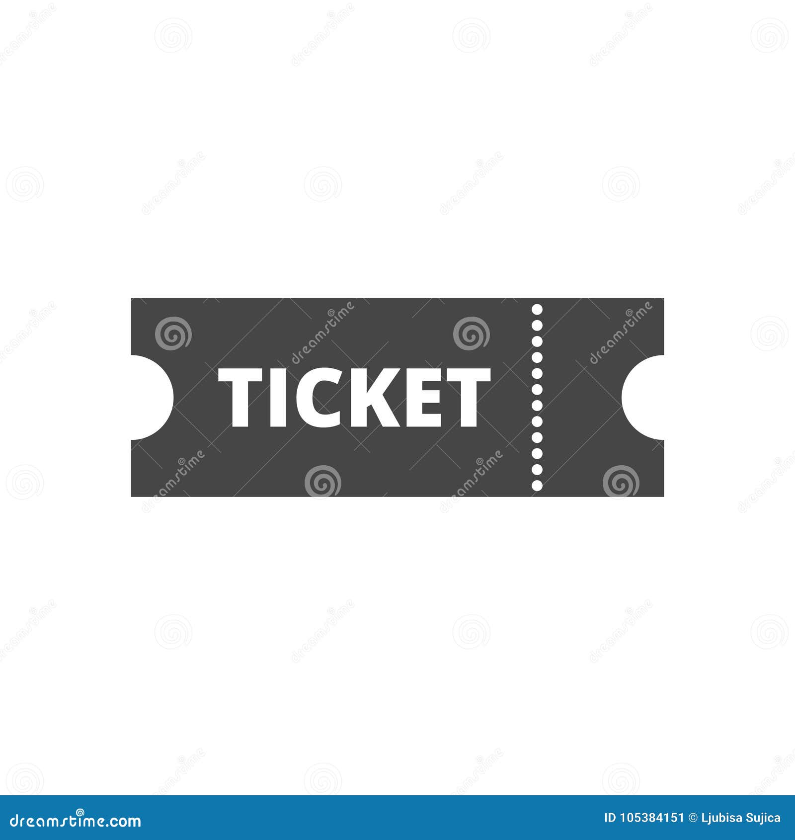The Ticket Icon, Ticket Symbol Stock Vector - Illustration of ...