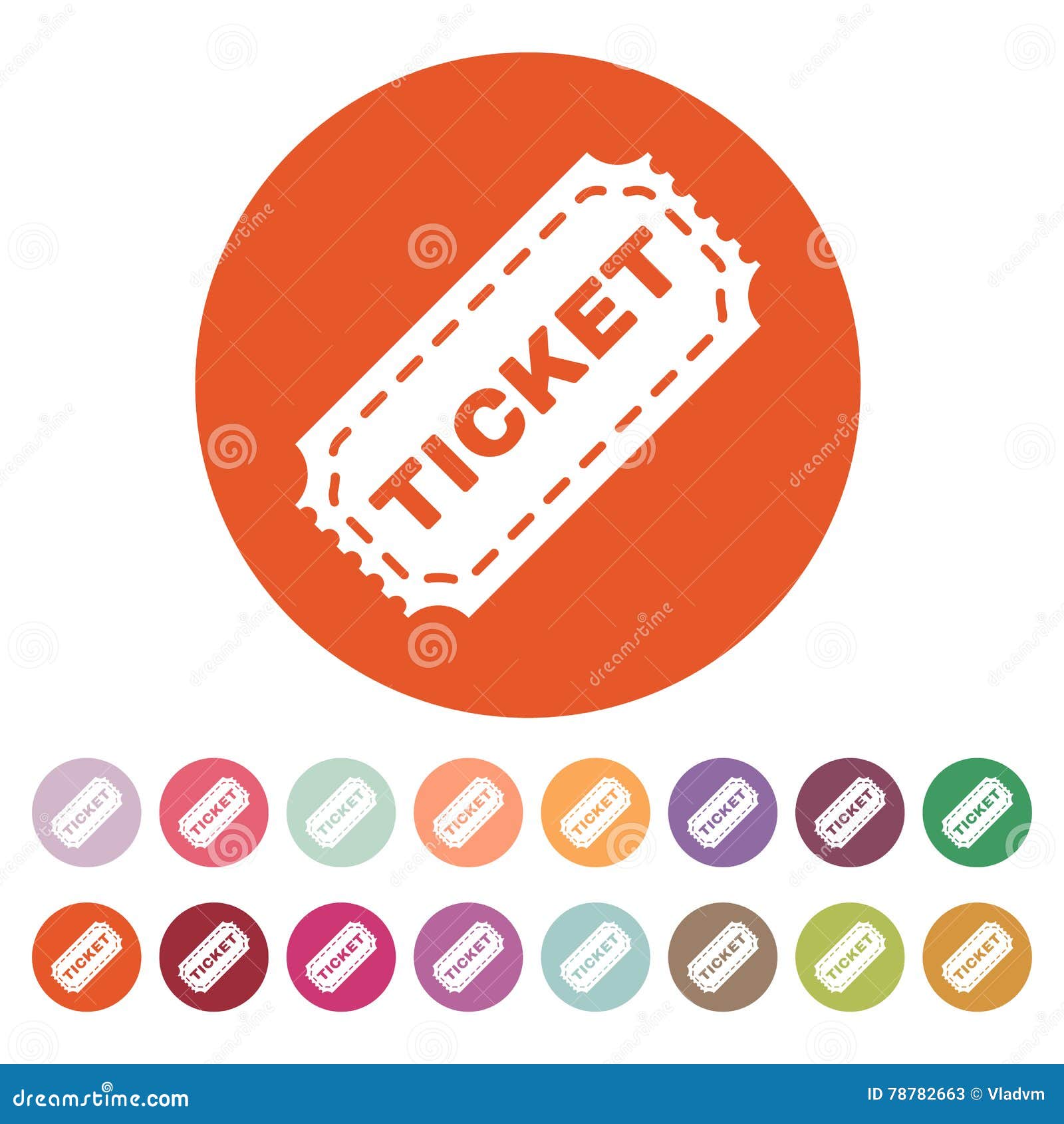 The Ticket Icon. Ticket Symbol Stock Vector - Illustration of ...