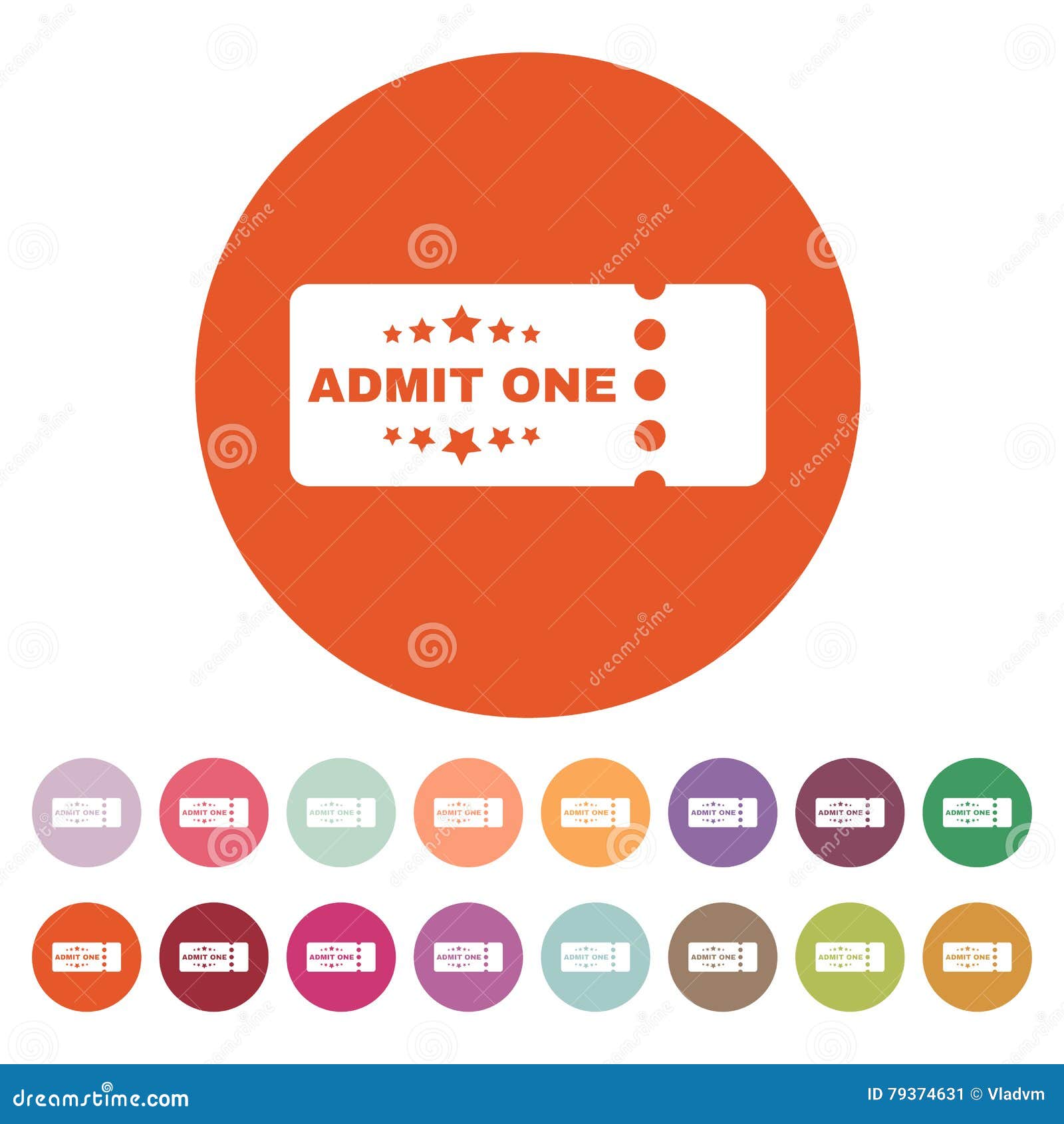 The Ticket Icon. Ticket Symbol Stock Vector - Illustration of flat ...