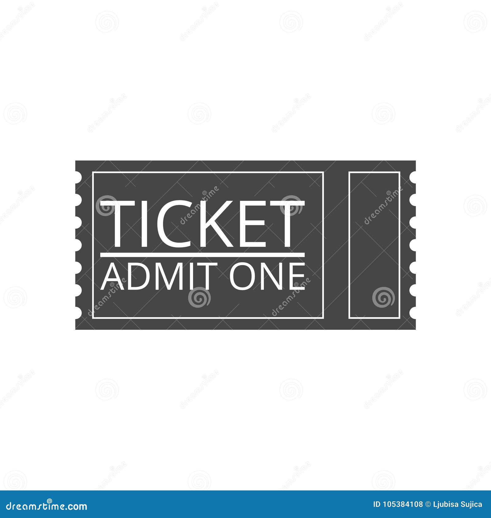 The Ticket Icon, Ticket Symbol Stock Vector - Illustration of paper ...