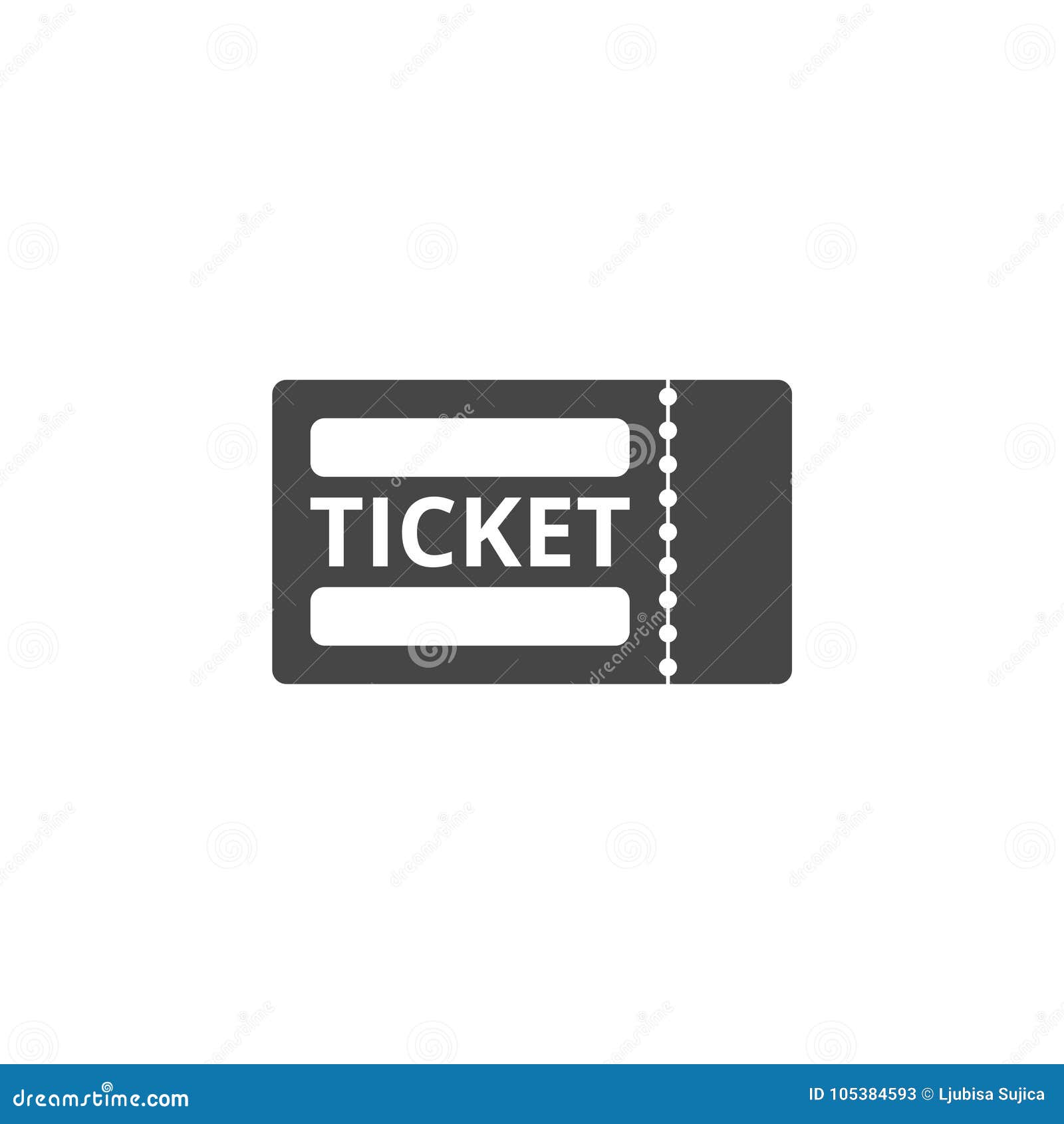The Ticket Icon, Ticket Symbol Stock Vector - Illustration of element ...