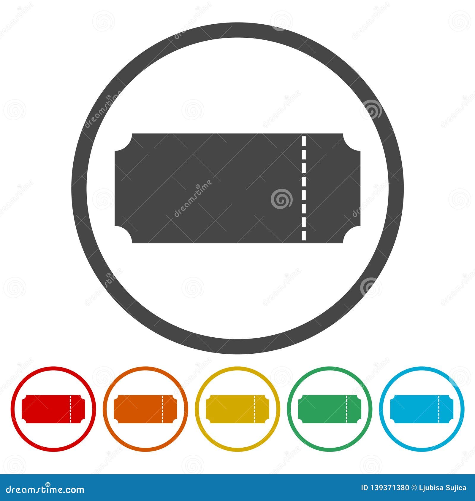 The Ticket Icon, Ticket Symbol Stock Vector - Illustration of cinema ...