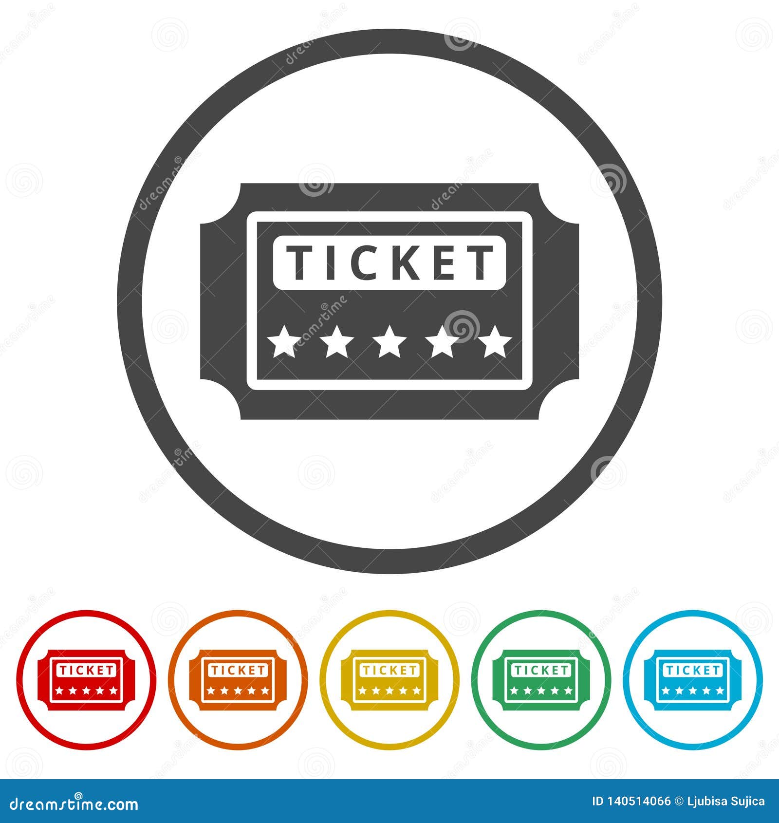 The Ticket Icon, Ticket Symbol Stock Vector - Illustration of ...