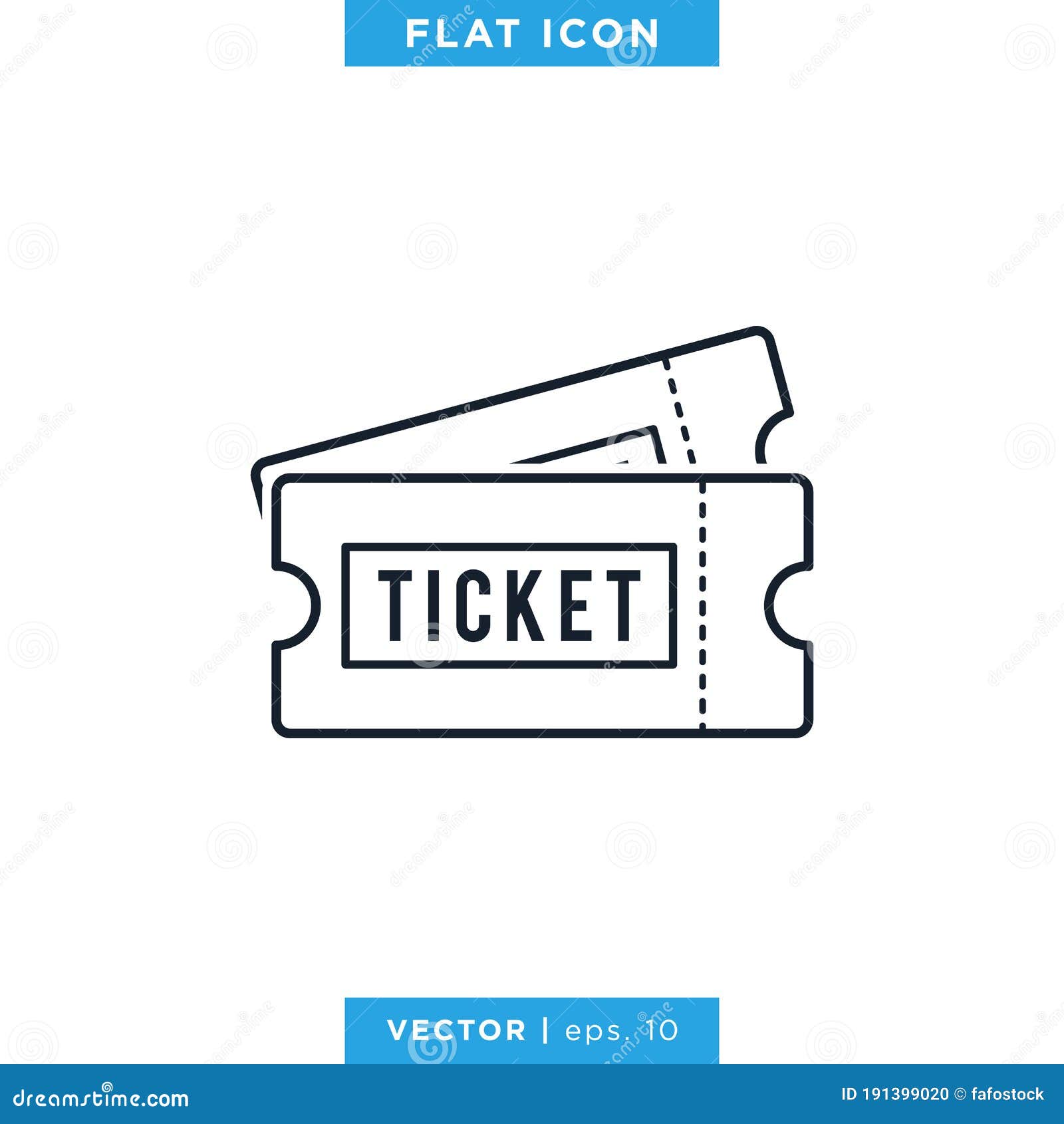 Ticket Icon Vector Logo Design Template Stock Vector - Illustration of ...