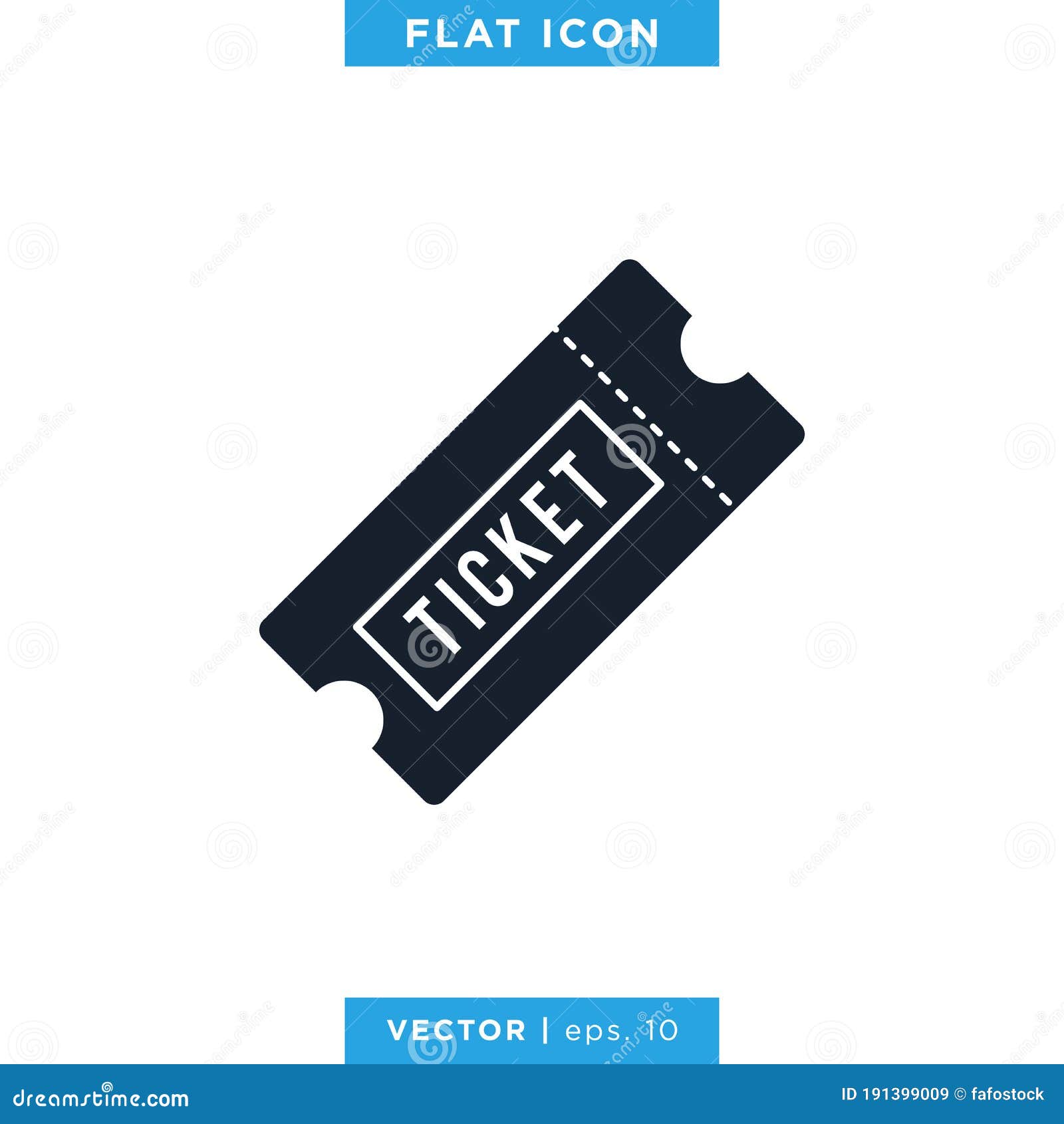 Ticket Icon Vector Logo Design Template Stock Vector - Illustration of ...