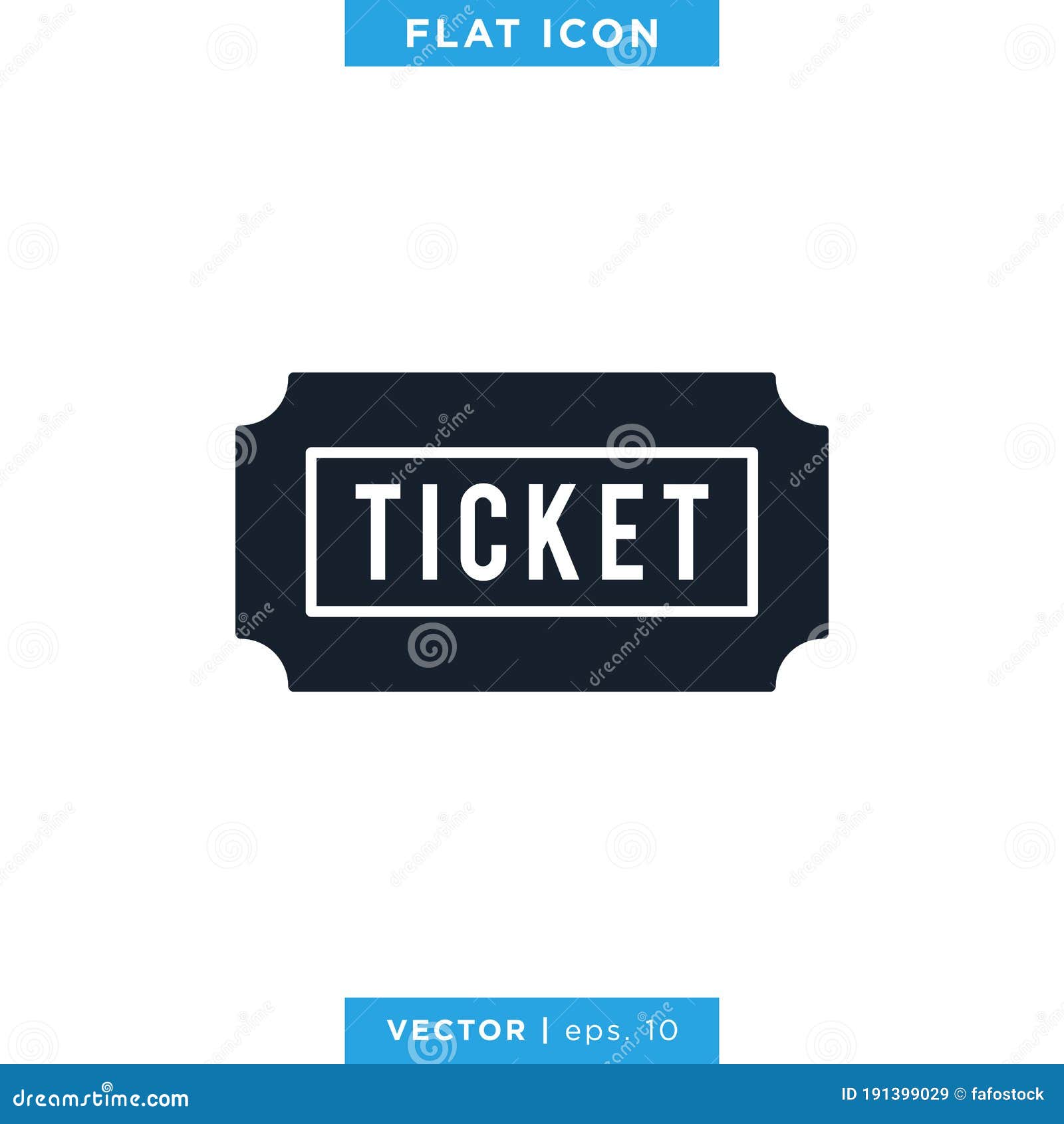 Ticket Icon Vector Logo Design Template Stock Vector - Illustration of ...