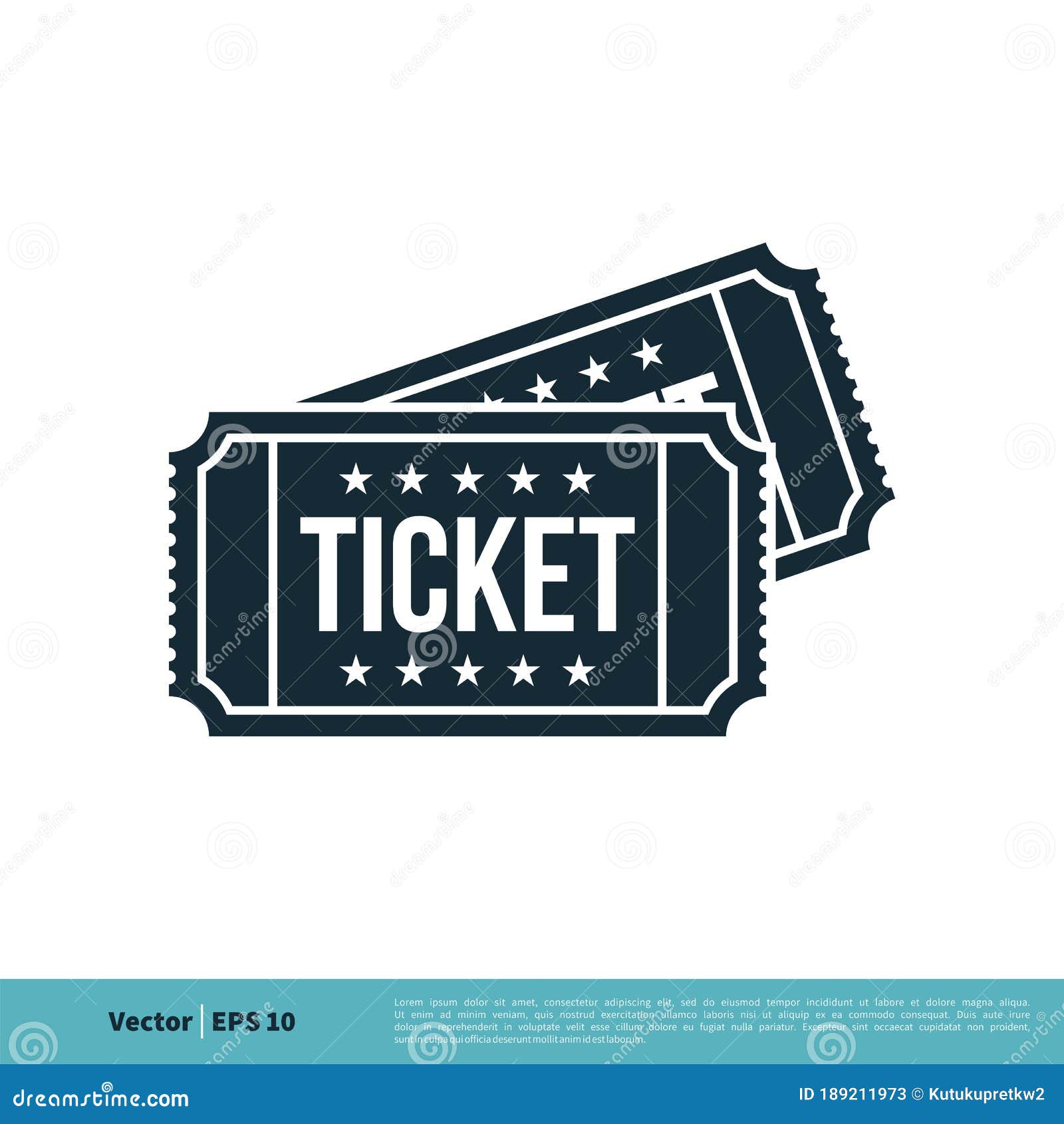 Ticket Icon Vector Logo Template Illustration Design. Vector EPS 10 ...