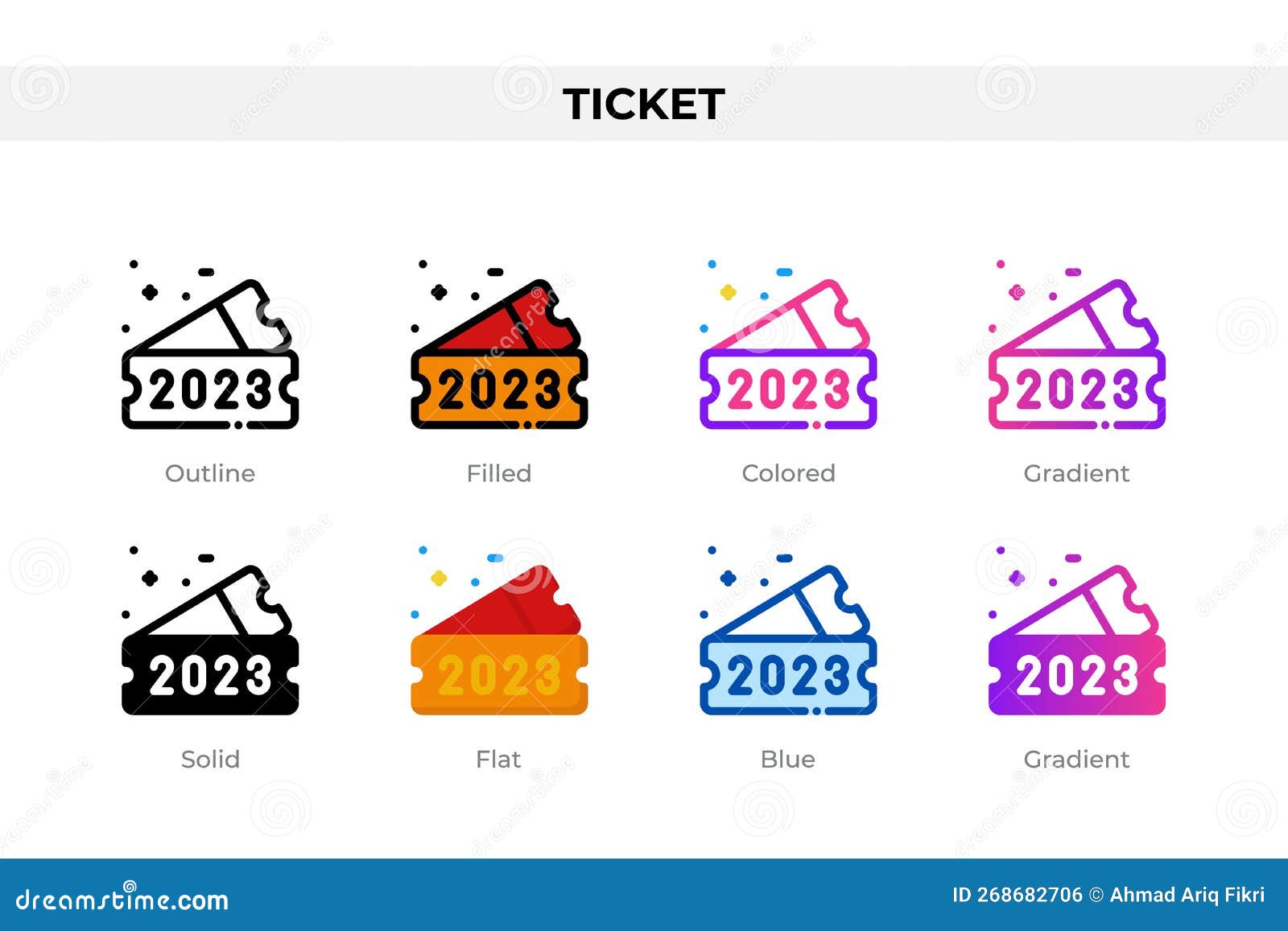 Ticket Icons in Different Style. Ticket Icons Set. Holiday Symbol ...
