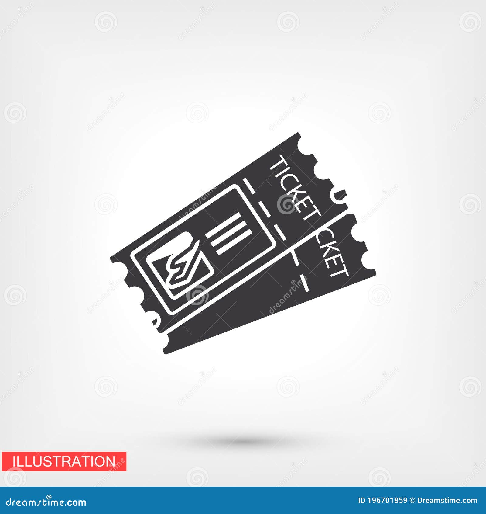 Ticket Isolated Minimal Single Flat Icon for Application and Info ...