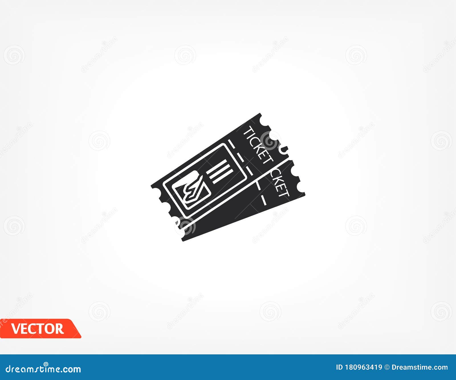 Ticket Isolated Minimal Single Flat Icon for Application and Info ...