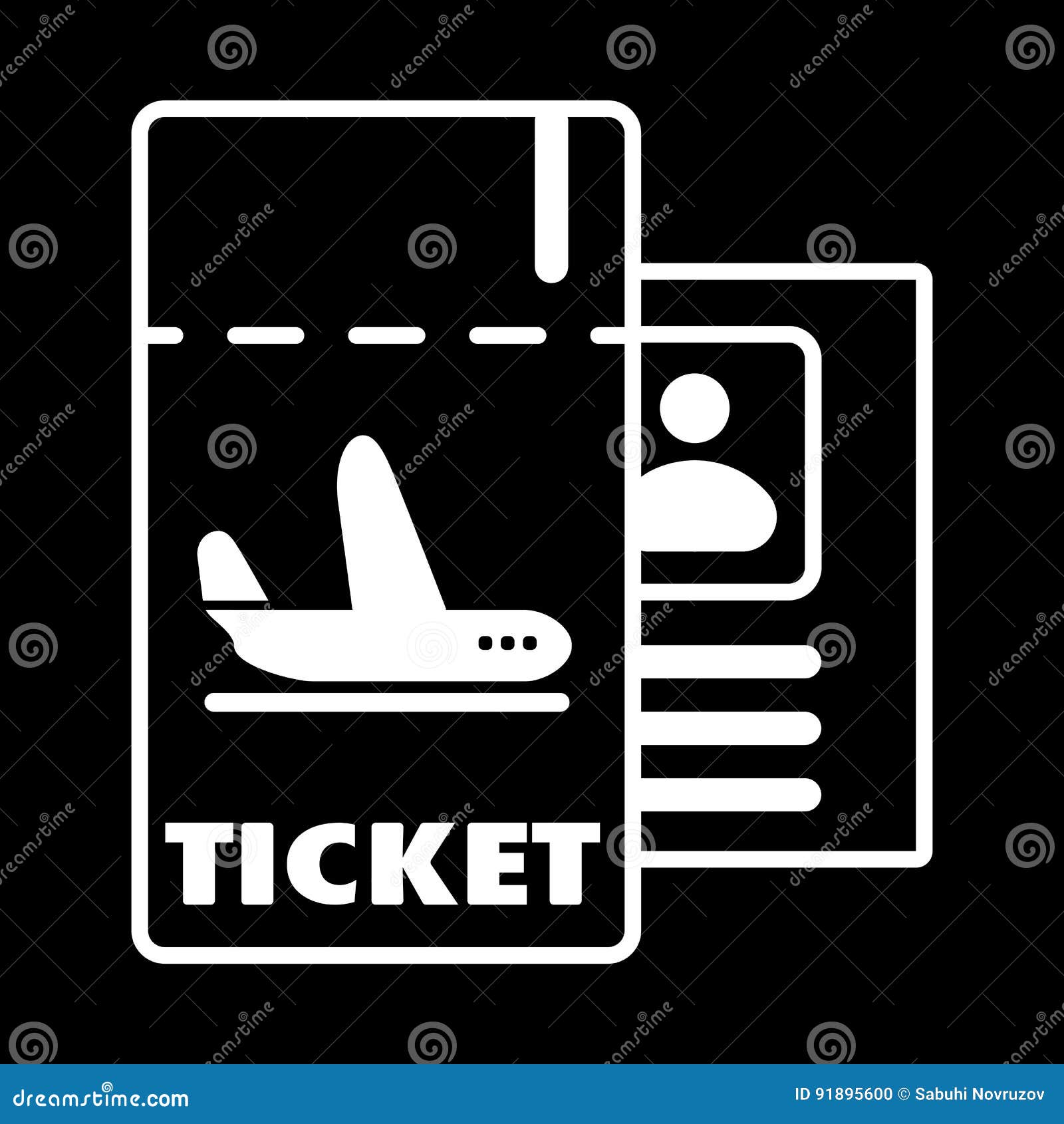 Ticket Isolated Minimal Single Flat Linear Icon for Application and ...