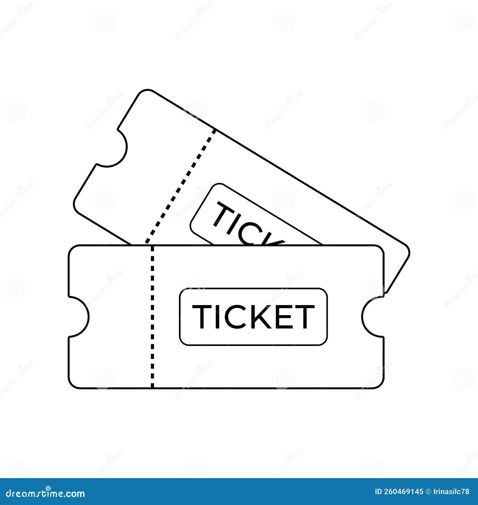 Ticket line art stock vector. Illustration of festival - 260469145