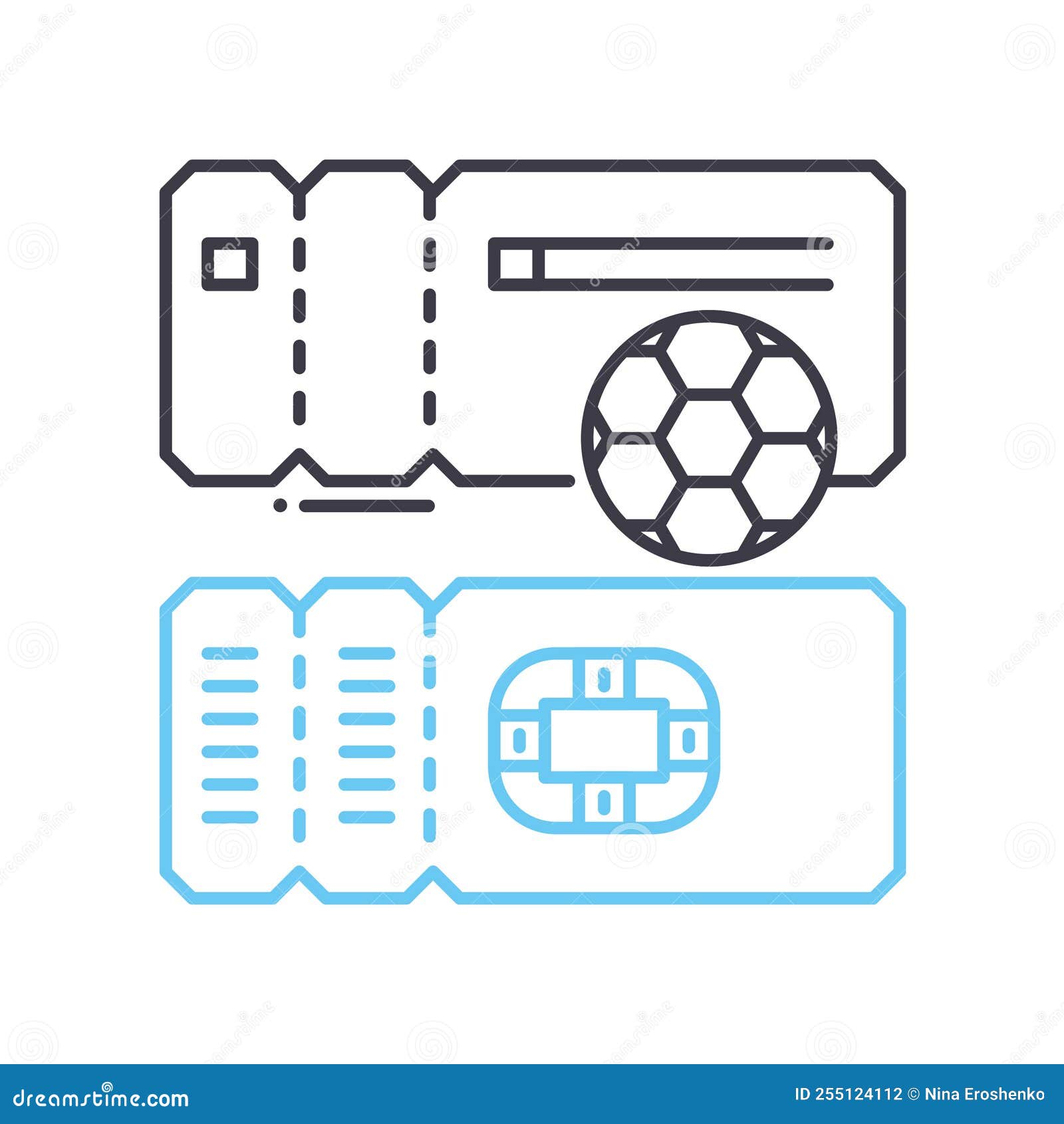 Ticket Line Icon, Outline Symbol, Vector Illustration, Concept Sign ...