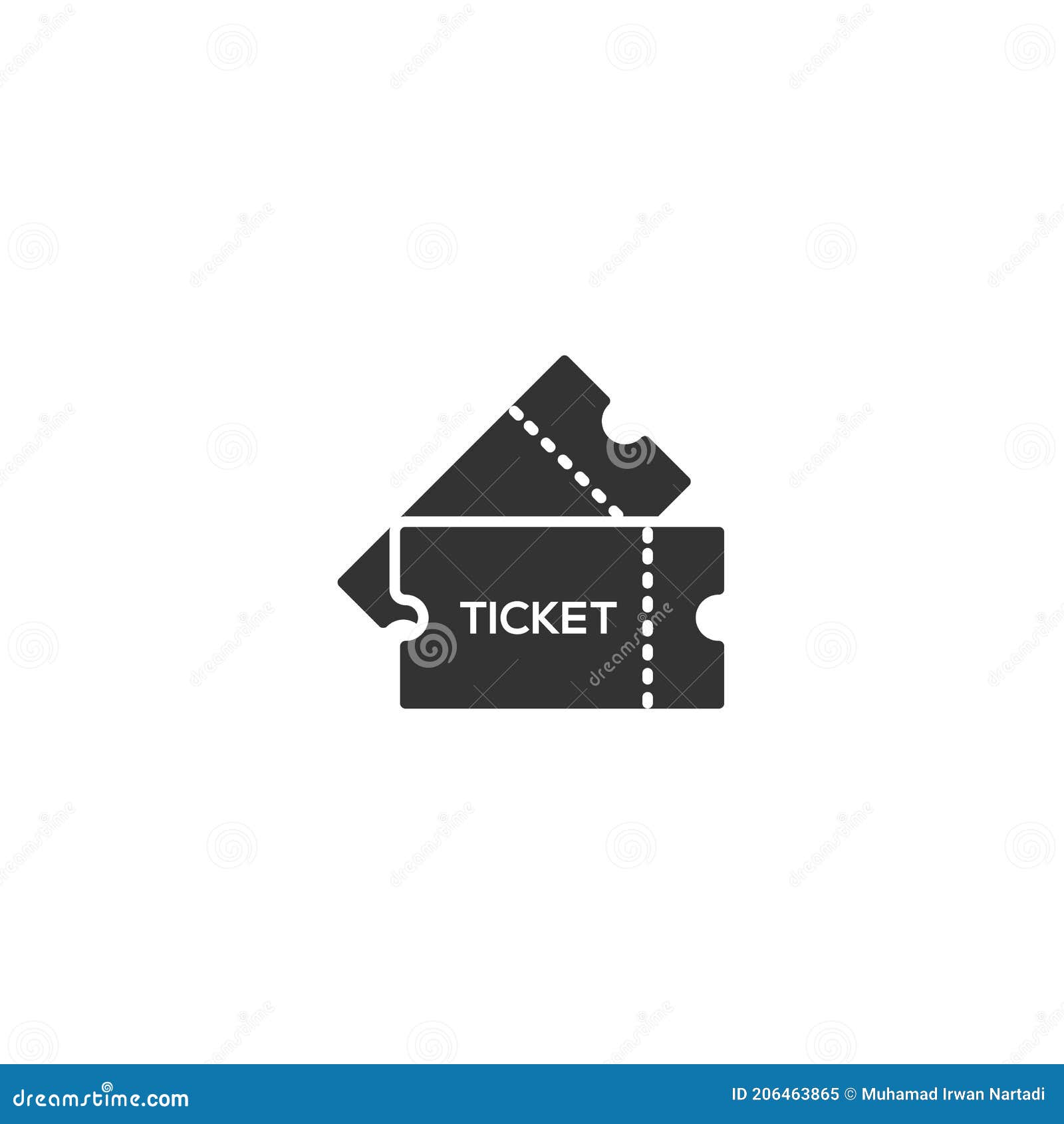 Ticket line icon vector stock vector. Illustration of label - 206463865
