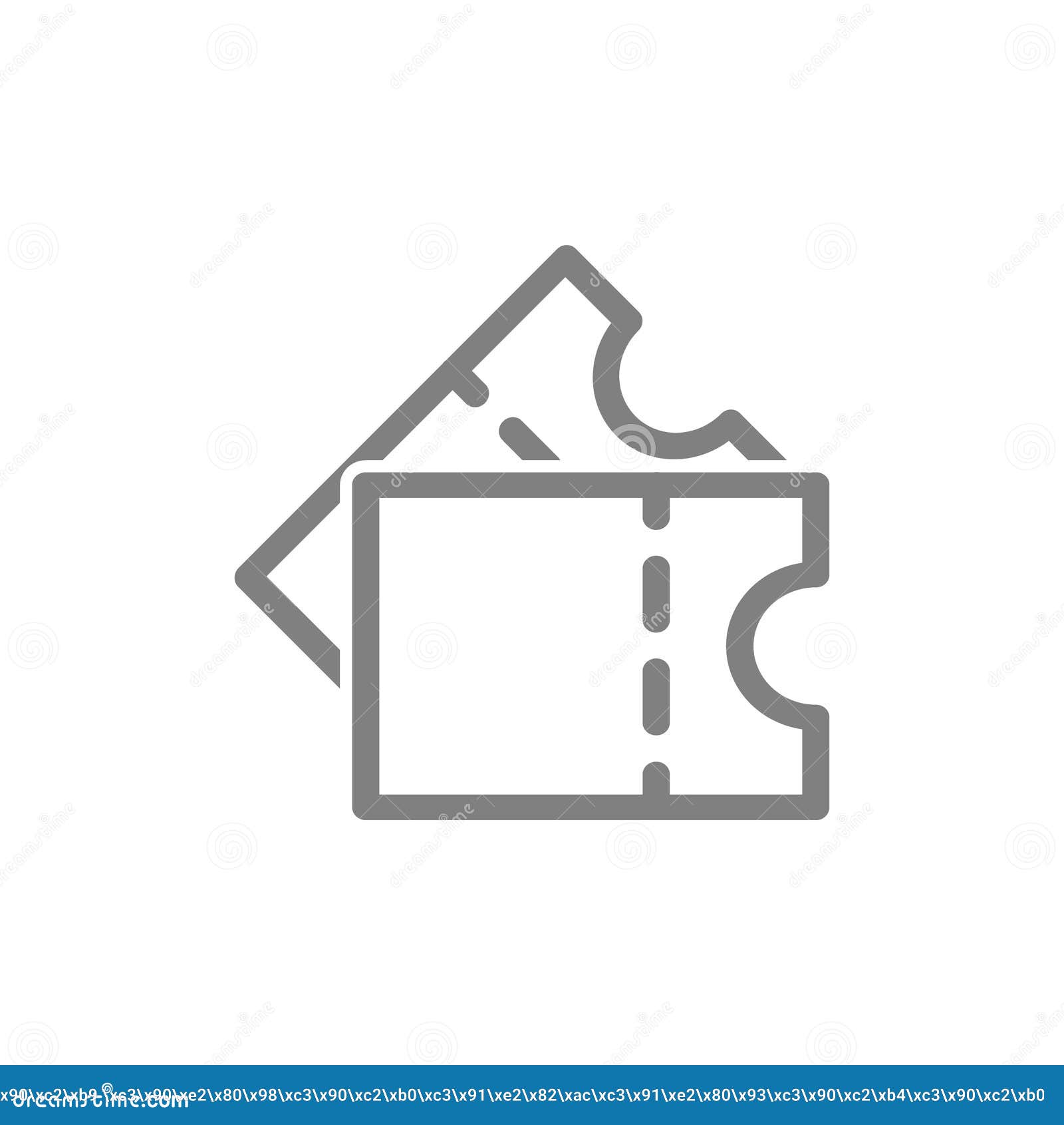 Ticket Line Icon Vector Illustration Isolated on White Stock Vector ...