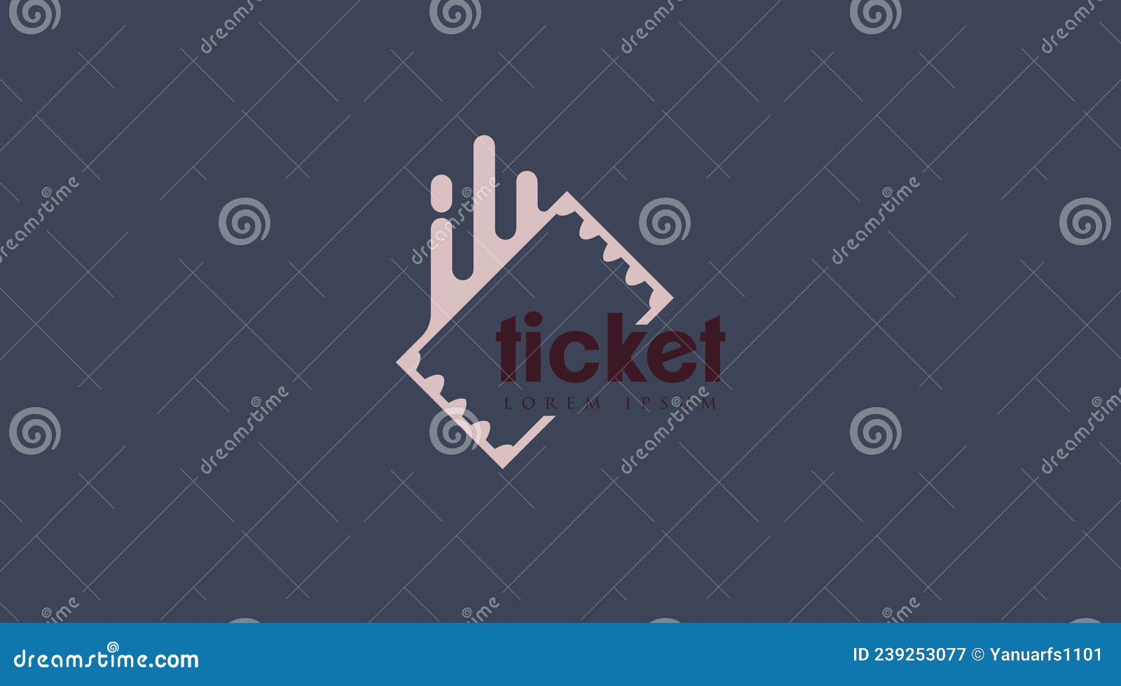 Ticket Logo Design Concept Vector Stock Vector - Illustration of ...