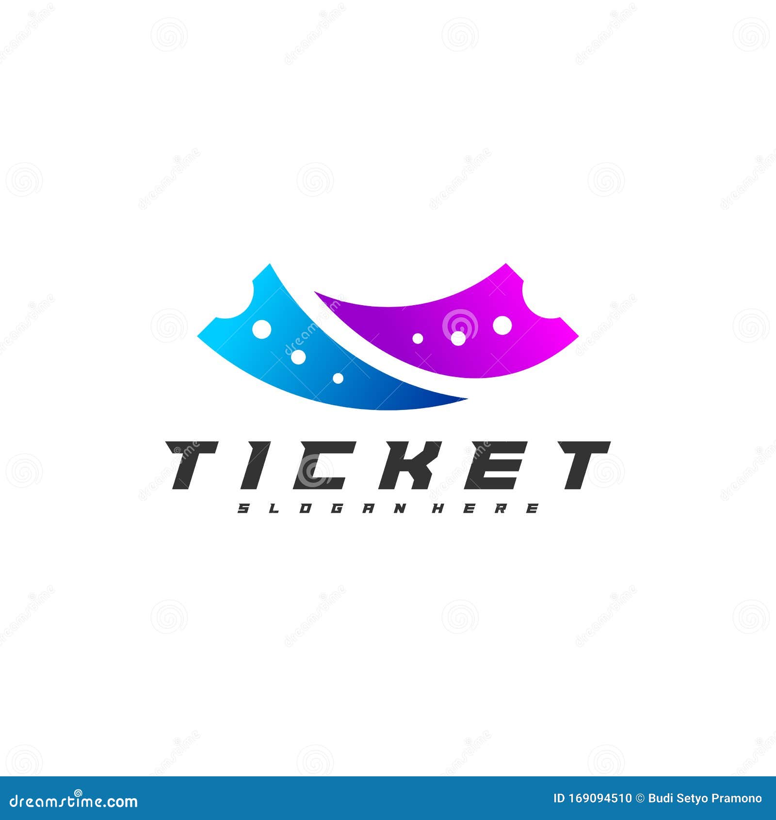 Ticket Logo Design Concept Vector, Template, Creative Design, Icon ...