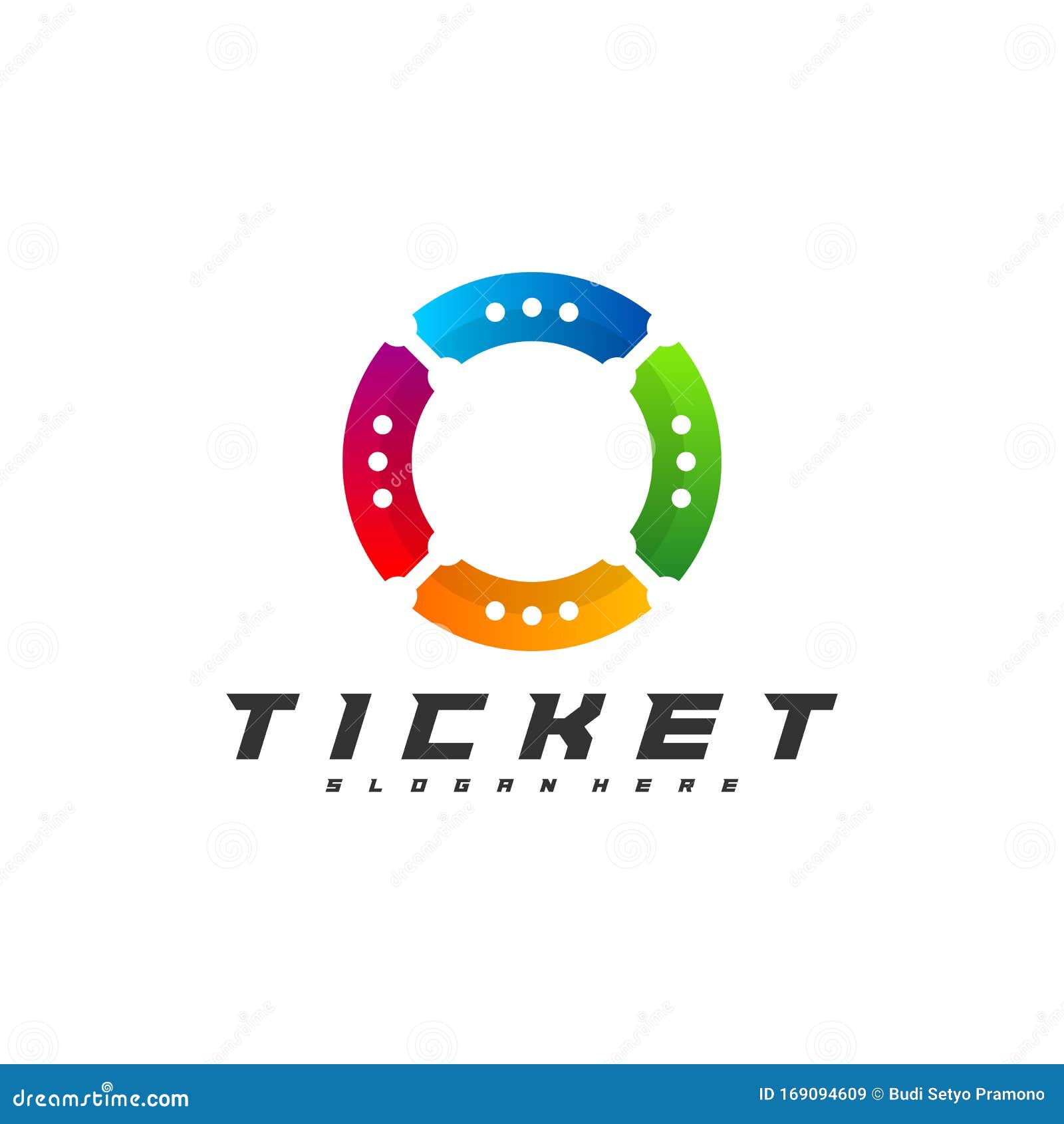 Ticket Logo Design Concept Vector, Template, Creative Design, Icon ...