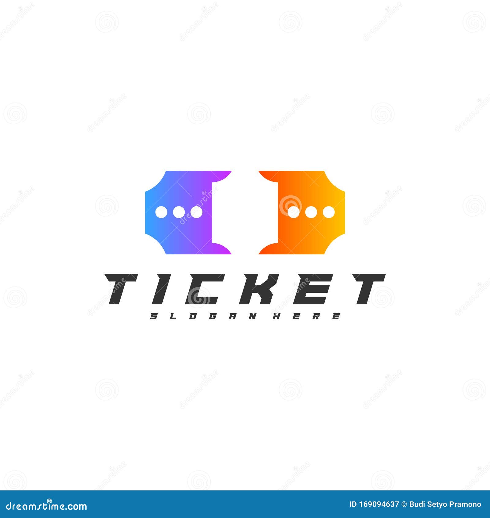Ticket Logo Design Concept Vector, Template, Creative Design, Icon ...
