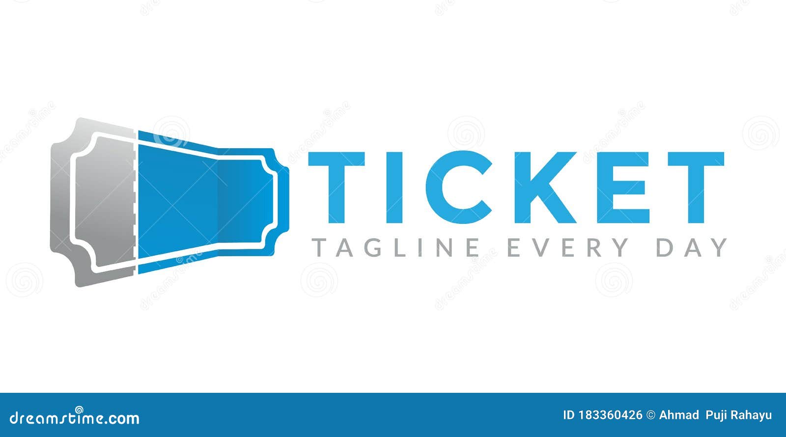 Ticket Logo Design Template Vector Stock Illustration - Illustration of ...