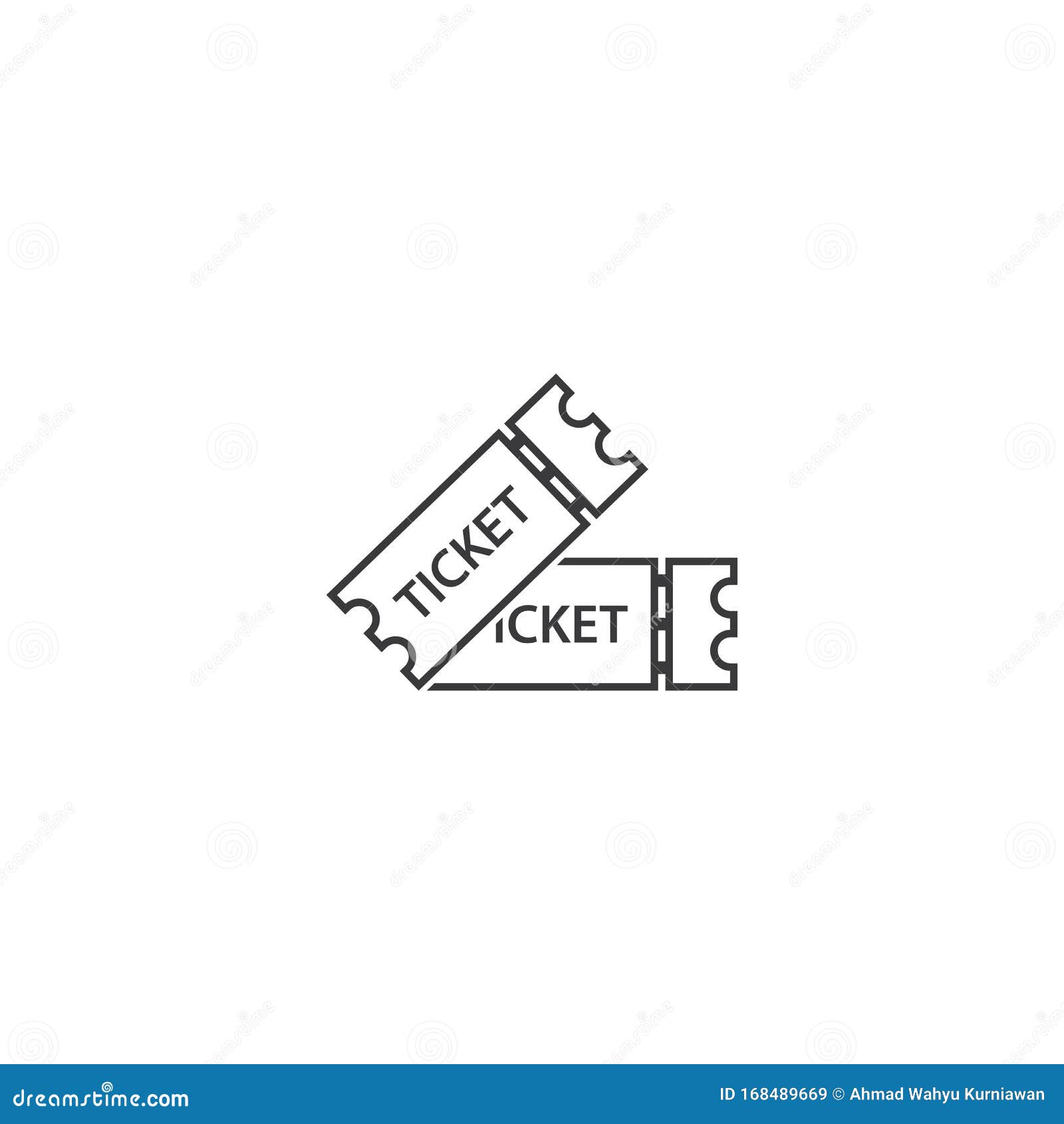 Ticket logo icon vector stock vector. Illustration of agency - 168489669