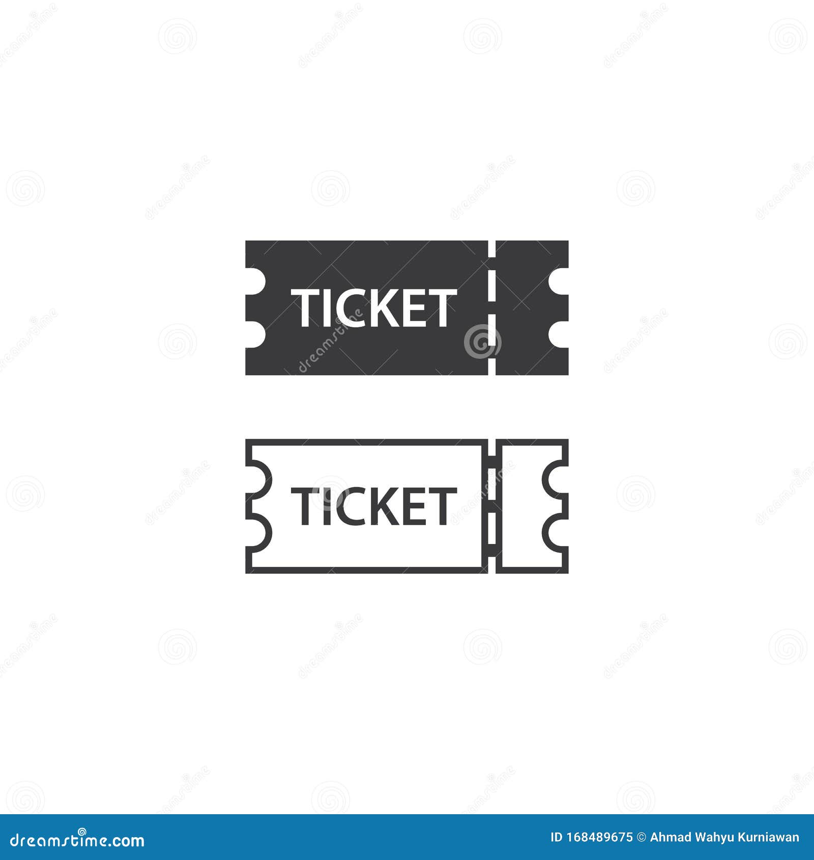 Ticket logo icon vector stock vector. Illustration of vector - 168489675