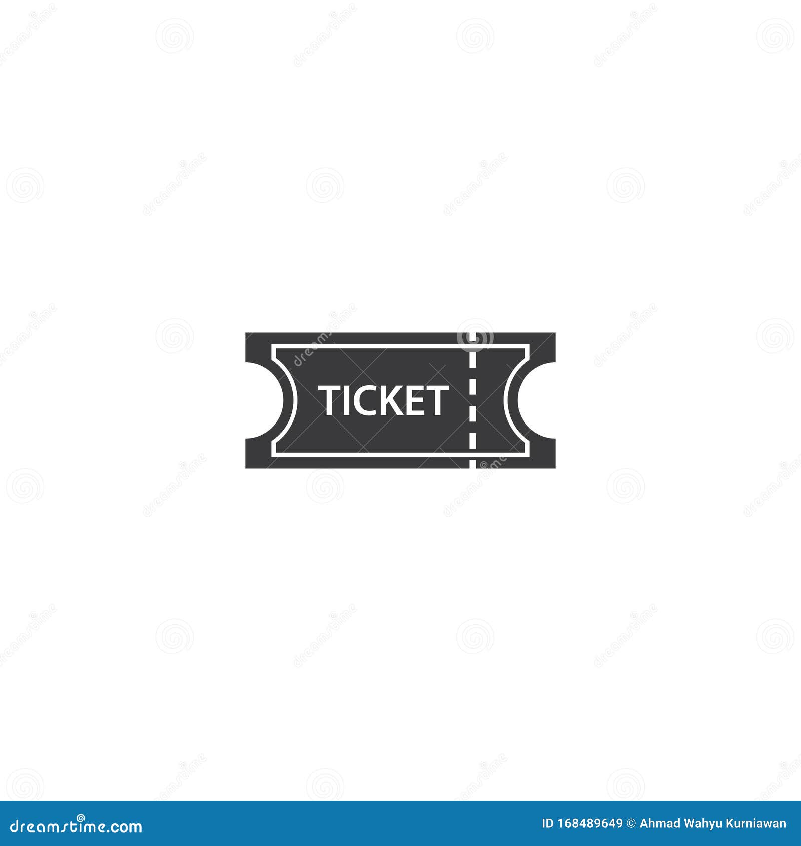 Ticket logo icon vector stock vector. Illustration of sign - 168489649
