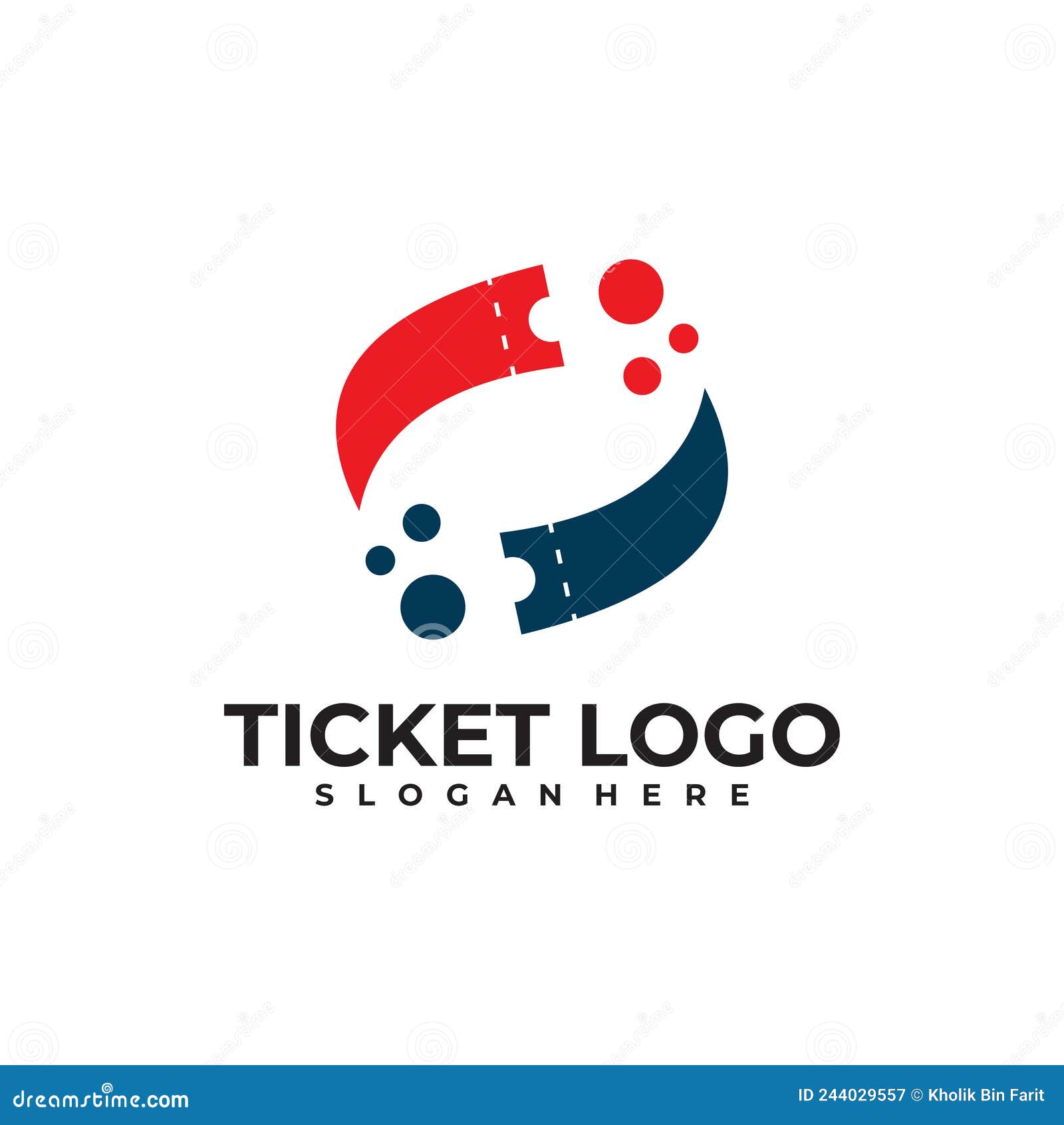 Ticket Logo Vector Design Template Stock Vector - Illustration of ...